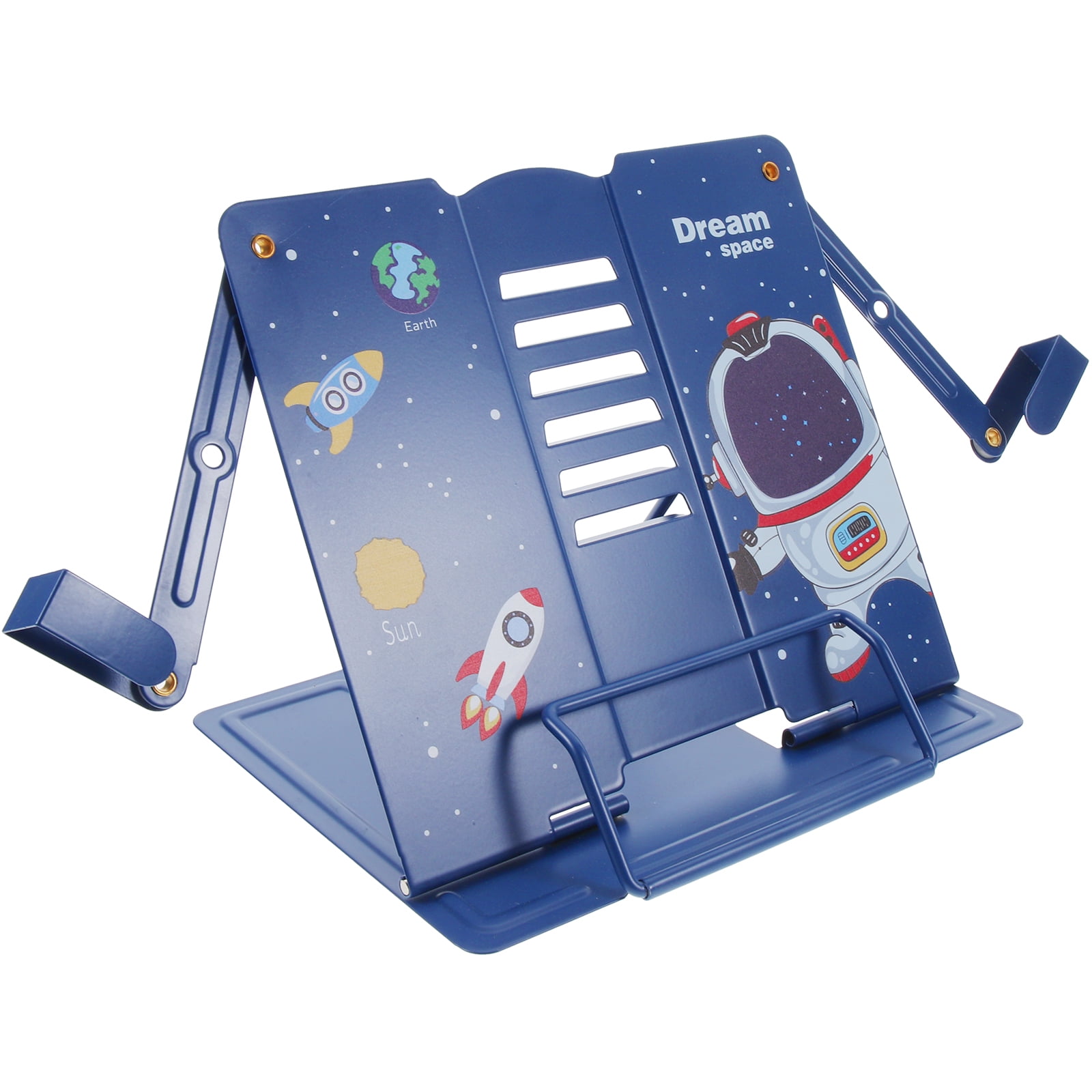 Dark Blue Metal Book Stand for Holding Books Lightweight Portable ...