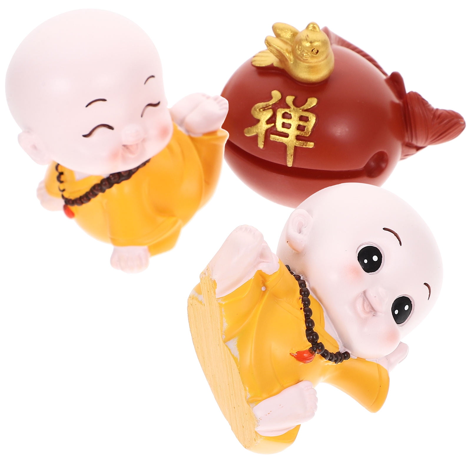 OUNONA Ornament Interior Car Small Monk Figurine Dashboard Decoration - Walmart.com