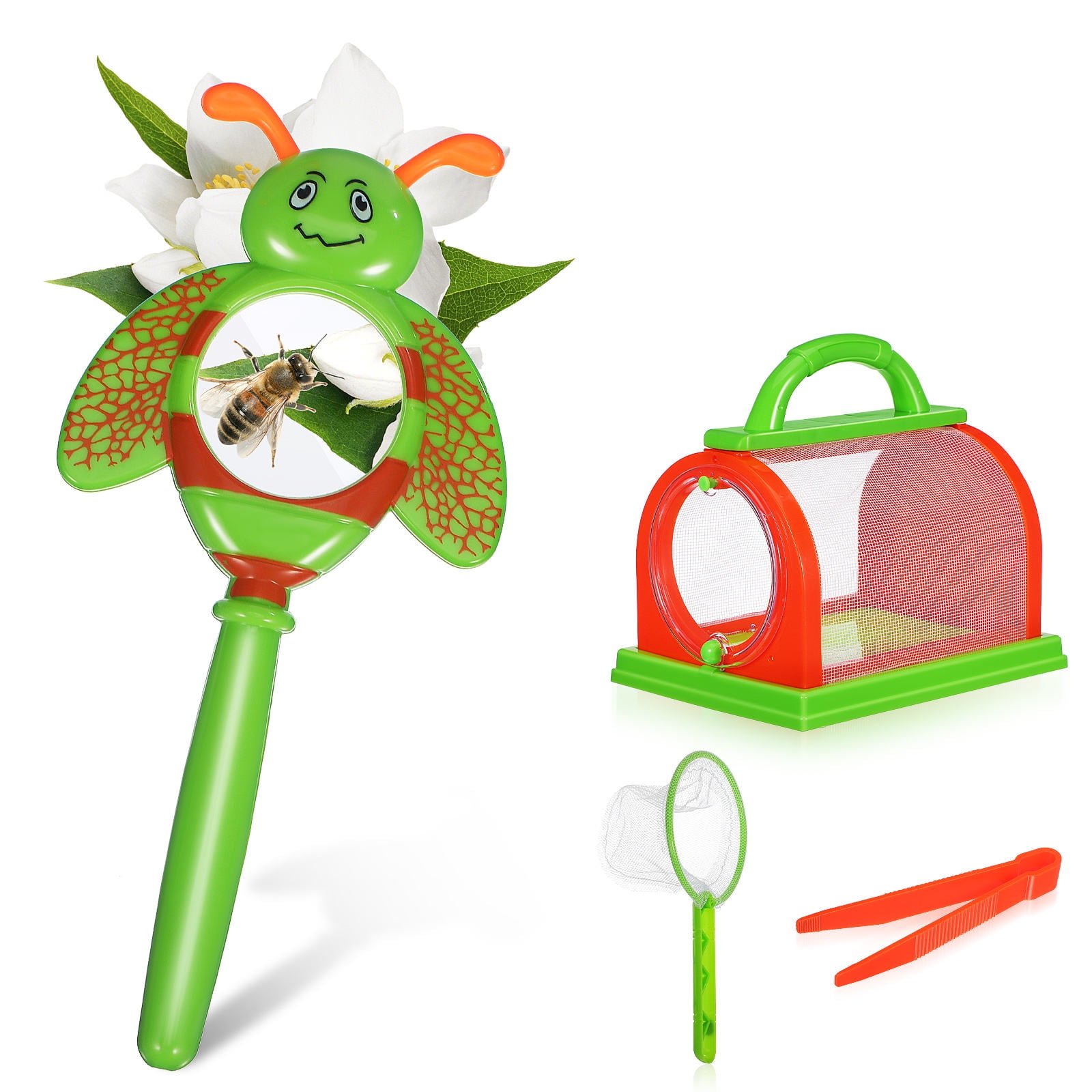 OUNONA Outdoor Adventure Tools Firefly Kit for Kids Feeder Butterfly ...
