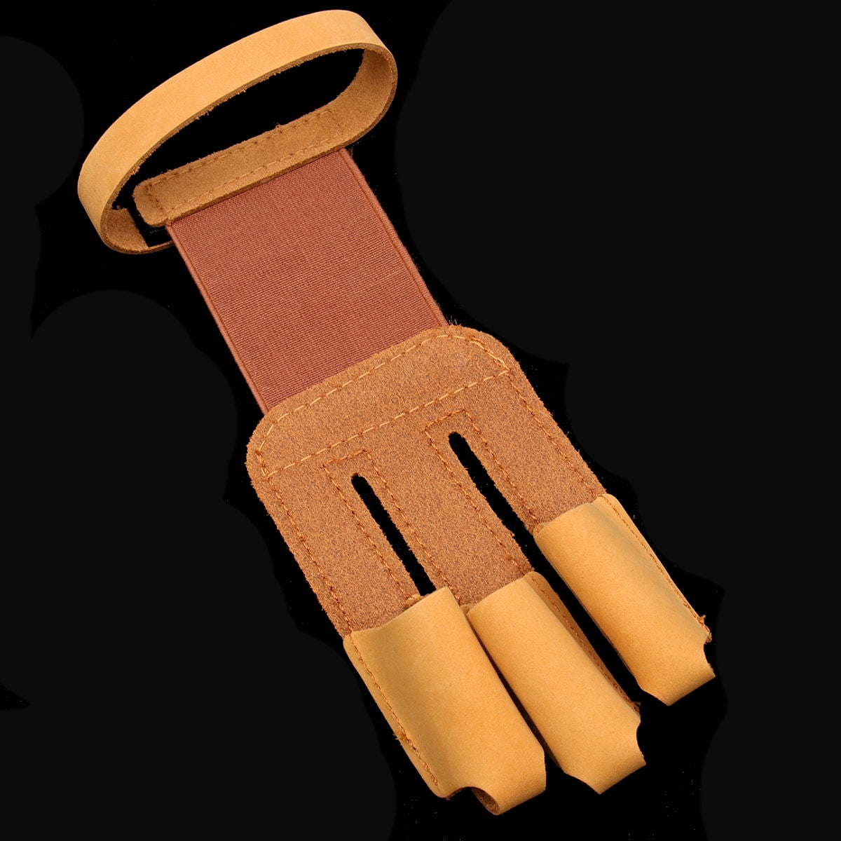 OUNONA Outdoor Archery Hunting 3 Fingers Glove Protection Gear (Brown ...