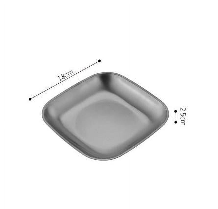 OUNONA Outdoor Camping BBQ Plate Stainless Steel Square Serving Dish ...