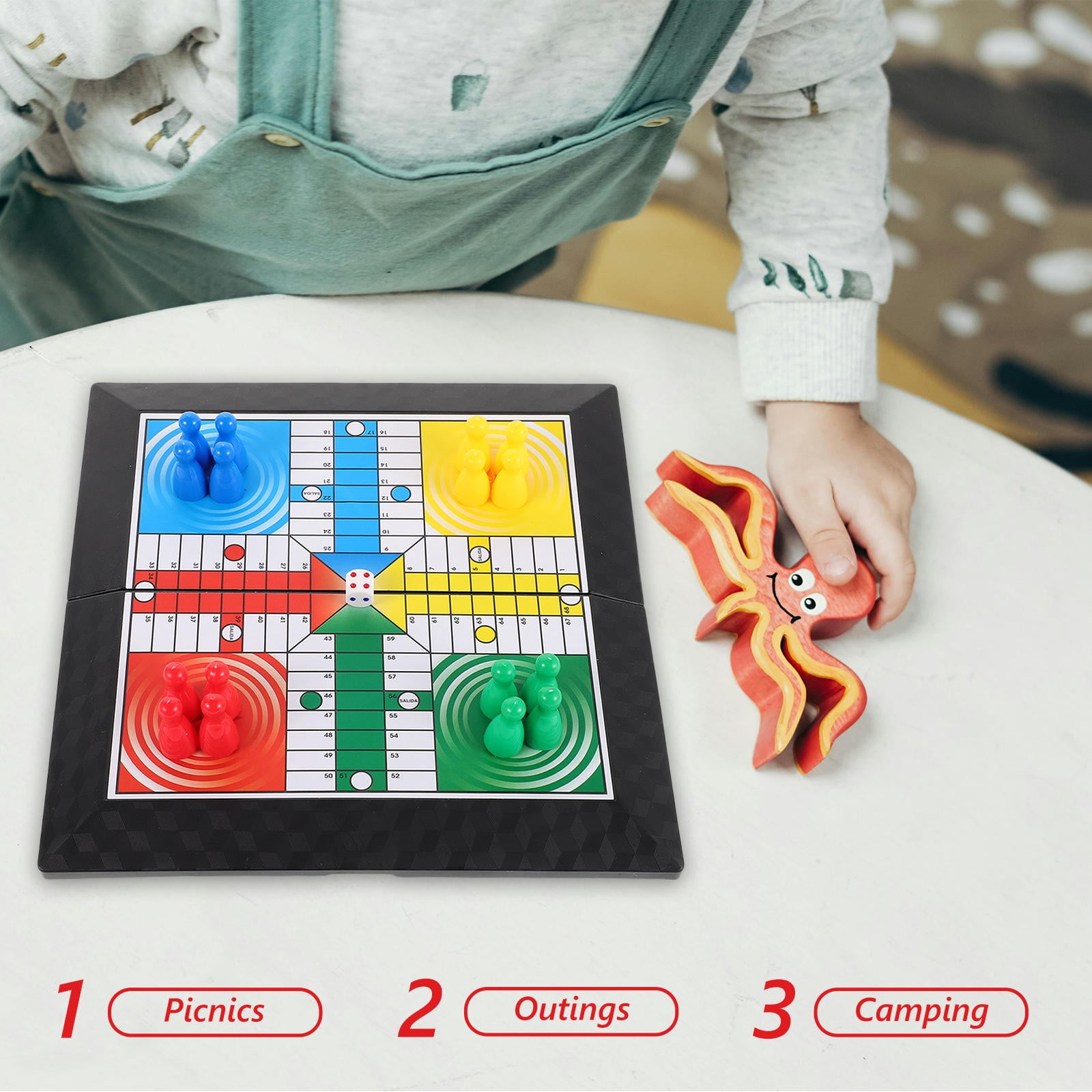 OUNONA Outdoor Flying Chess Game Set Travel Flying Chess Board Game for ...