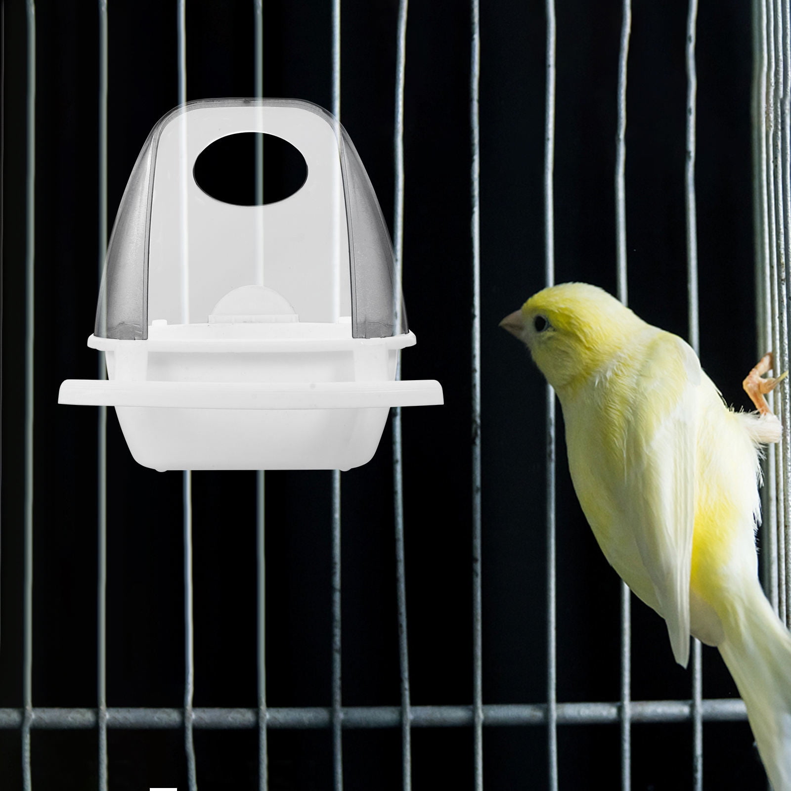 OUNONA Outdoor Hanging Splash-proof Bird Food Box Small Feeder Bowl ...