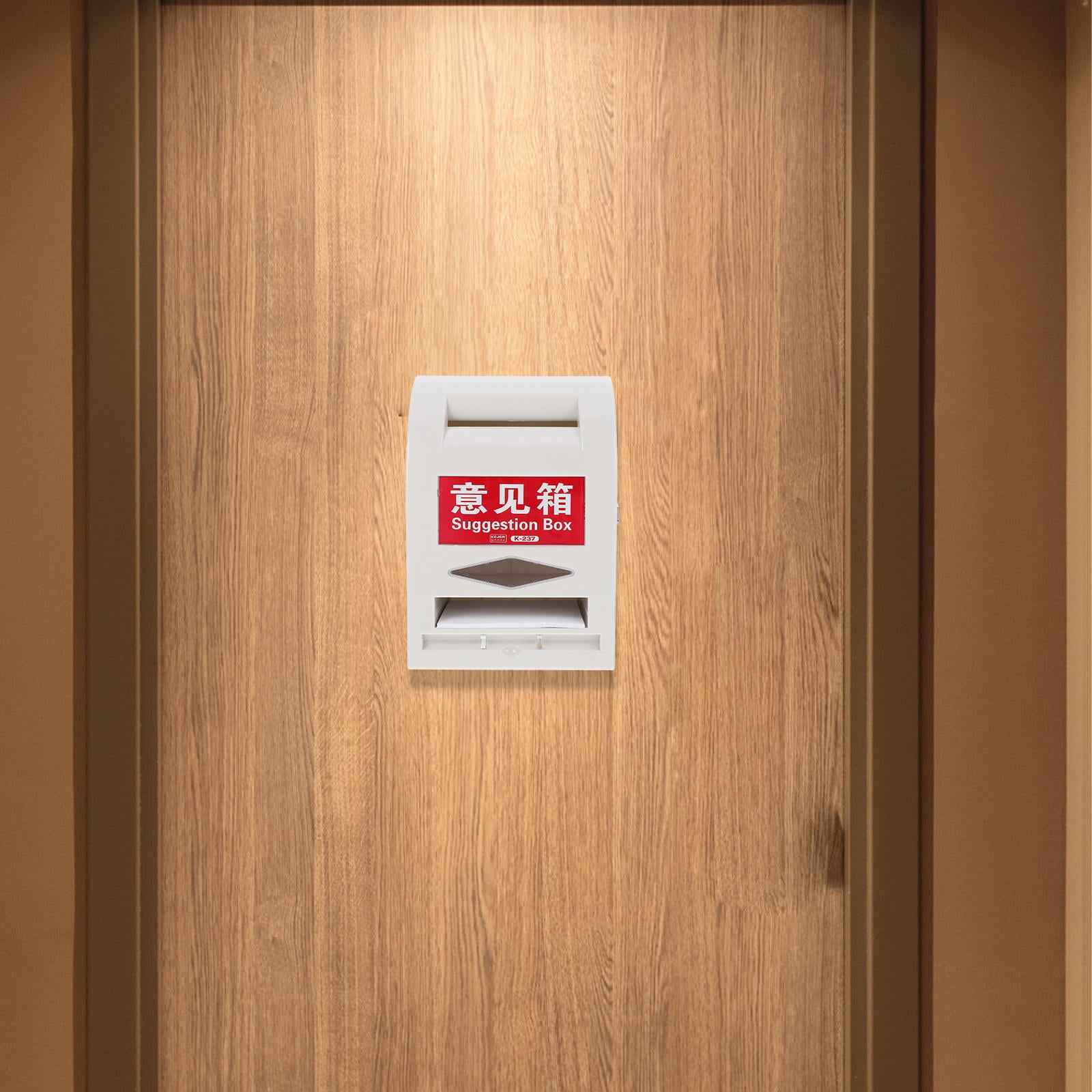 OUNONA Outdoor Wall-Mounted Mailbox with Key Lock Plastic Suggestion ...