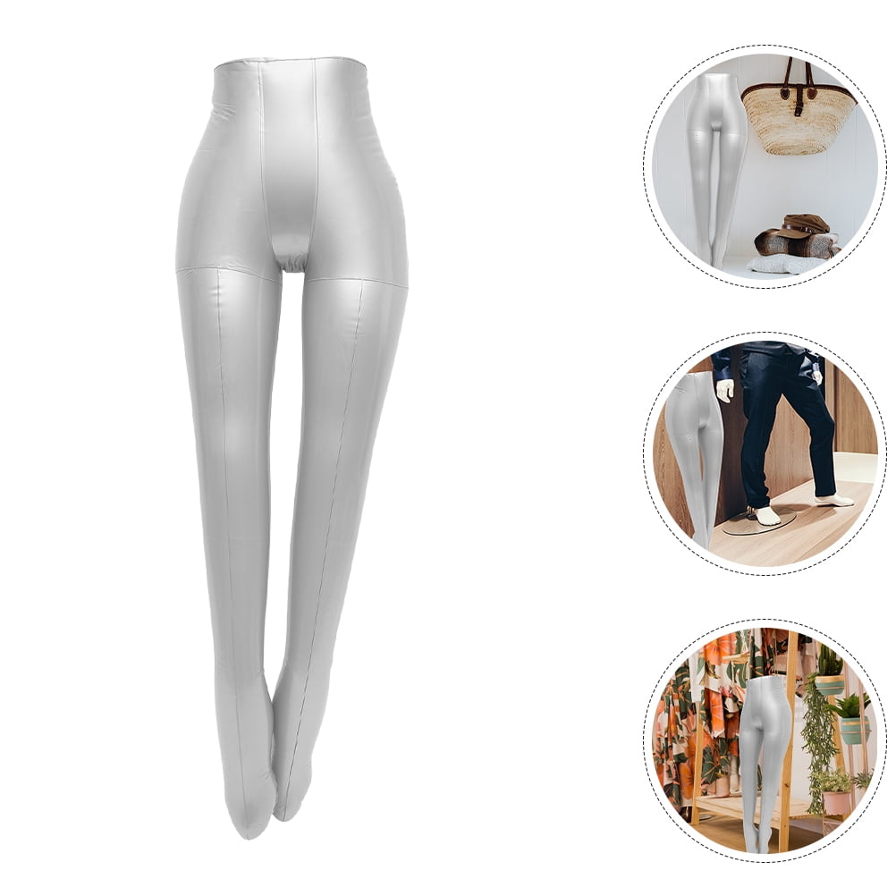 OUNONA PVC Mannequin for Pants and Skirt Display Silver Color for DIY ...
