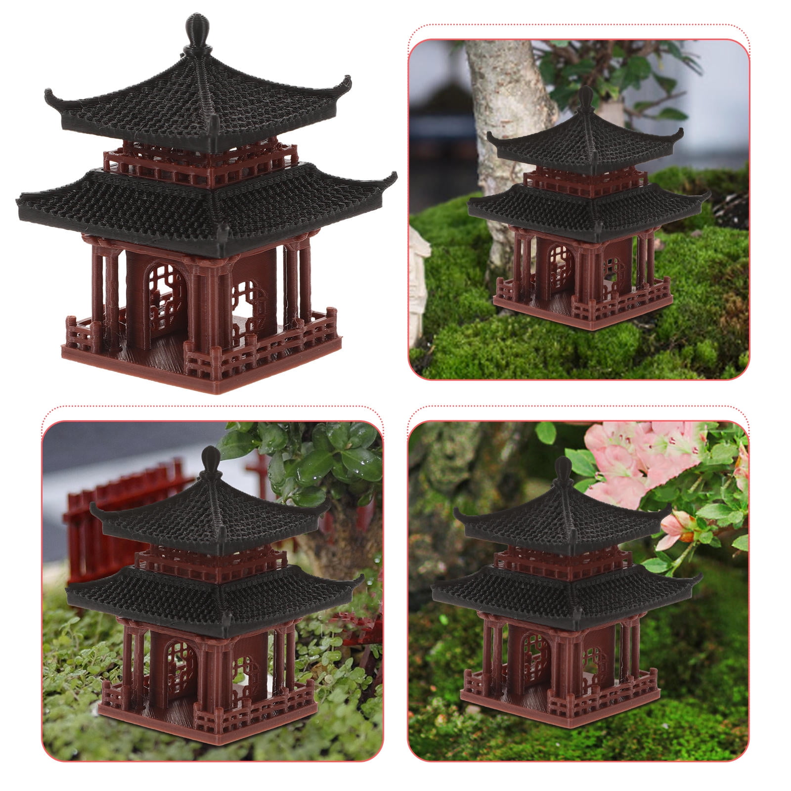 OUNONA Pagoda Garden Statue Miniature Micro Landscape Pavilion ...