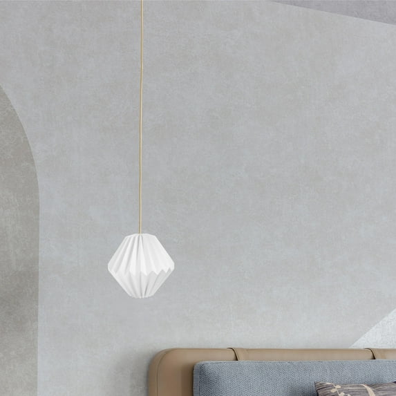 OUNONA Paper Origami Lamp Shade Handmade Foldable Hanging Lantern Light ...