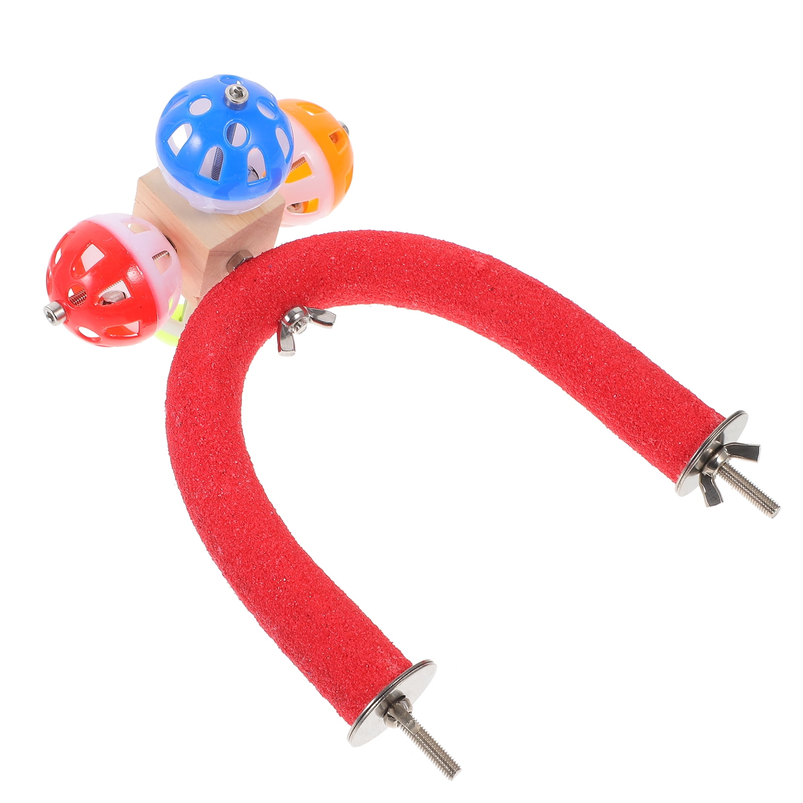 OUNONA Wooden Bird Perch Stand for Parrots and Small Birds Easy to Hang ...