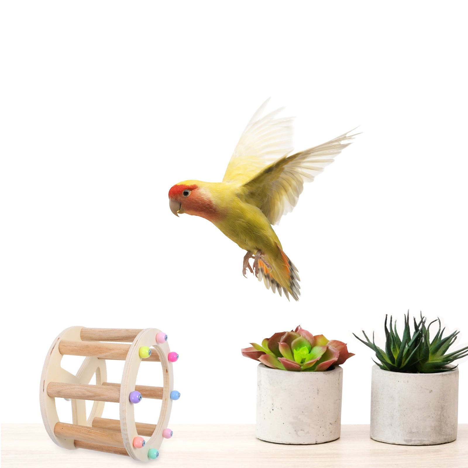 OUNONA Parrot Stand Pole Bird Perches For Parrots Parrot Wheel Bird ...