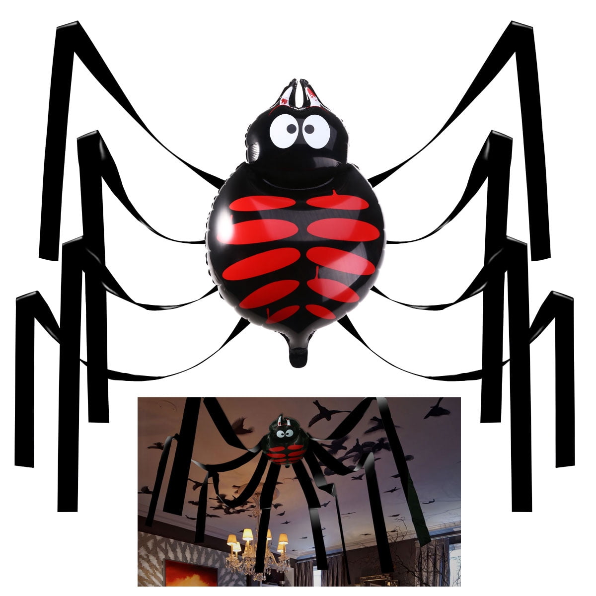 OUNONA Party Big Spider Balloon Balloon Decoration Man Black - Walmart.com