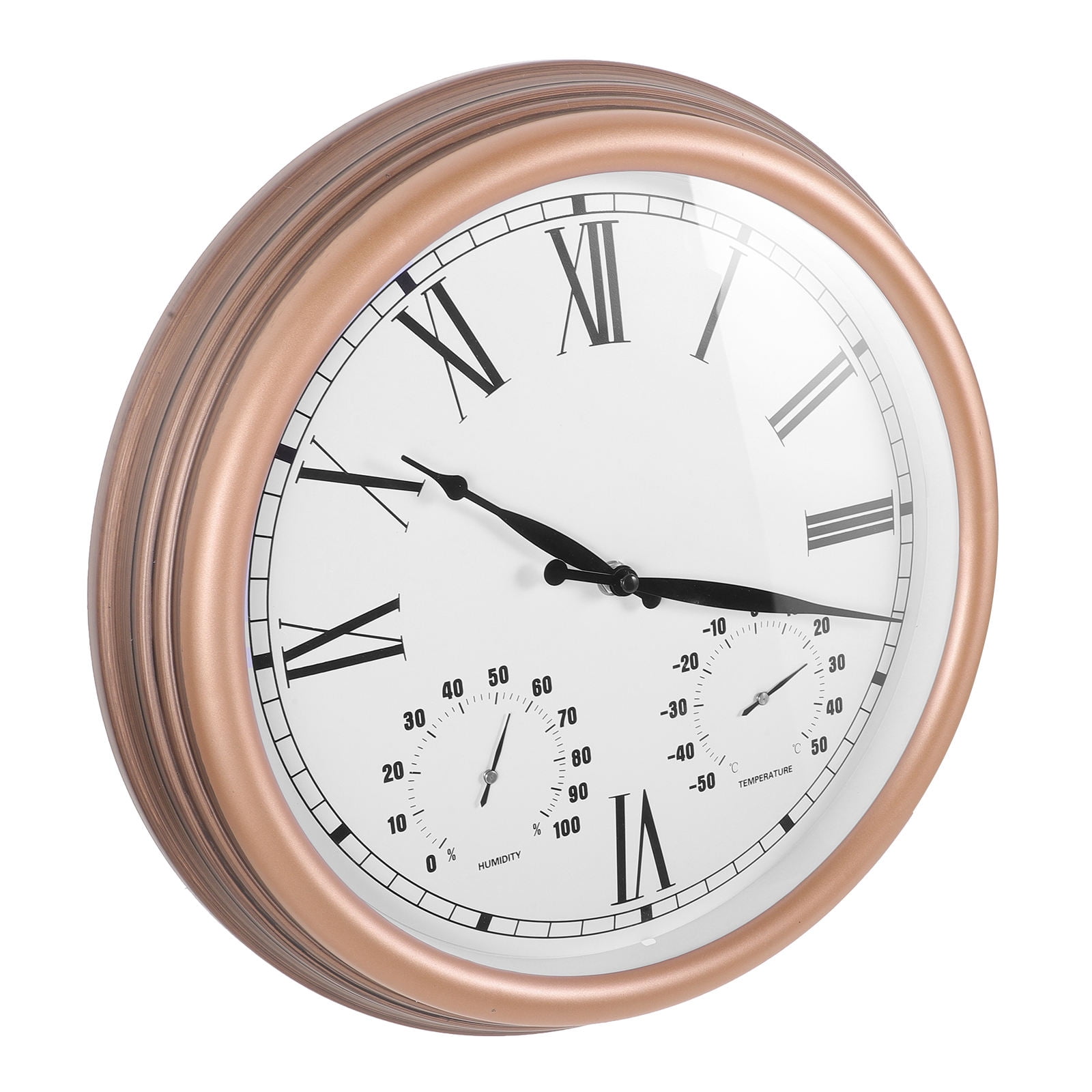 OUNONA Patio Wall Decor Outdoor Clock Thermometers outside Clocks for ...
