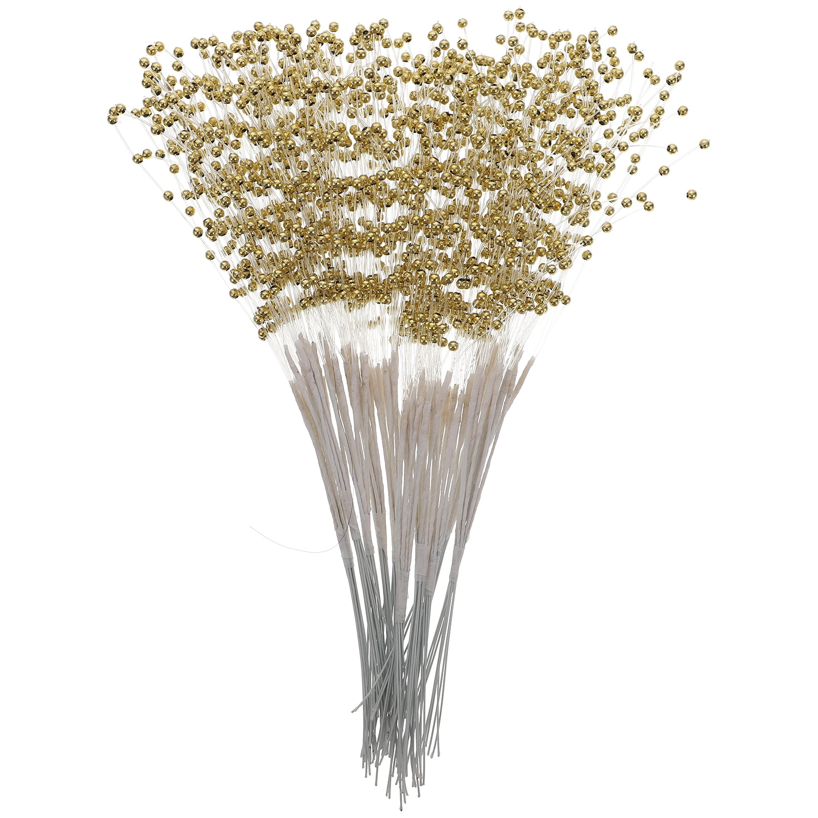 OUNONA Wedding Beaded Stem Sticks Flower Picks Bouquets Acryliccraft ...