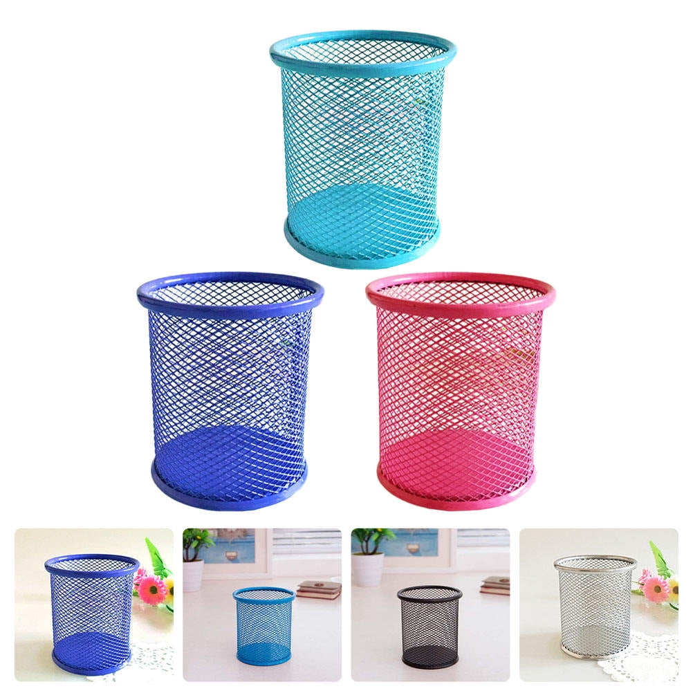 OUNONA Pen Storage Metal Pen Holder Round Pen Holder Office 10X9X9cm ...