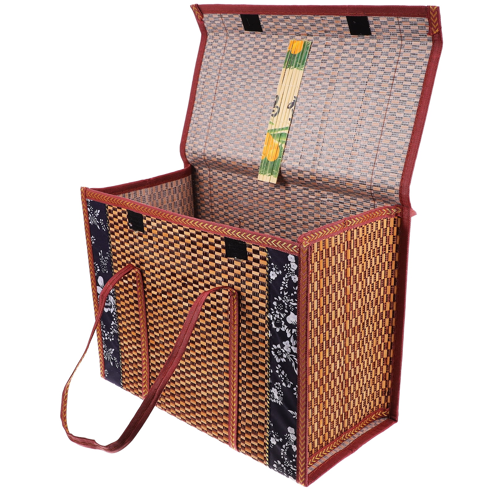 OUNONA Picnic Basket Buckets Bin for Kitchen Plate Trash Spoon Rack ...