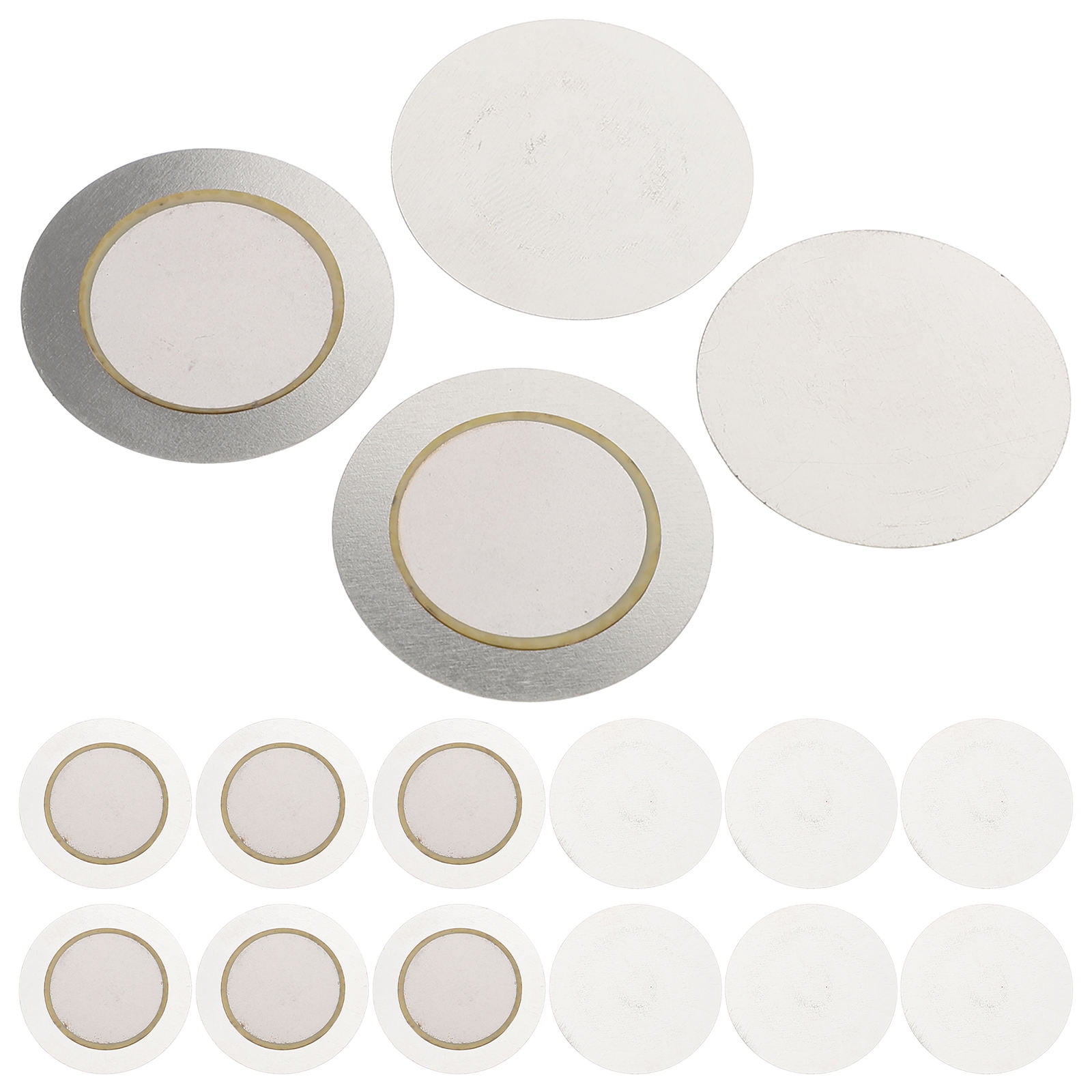 OUNONA Piezo Disc Transducer Pickup for Guitar Silver Color Iron ...