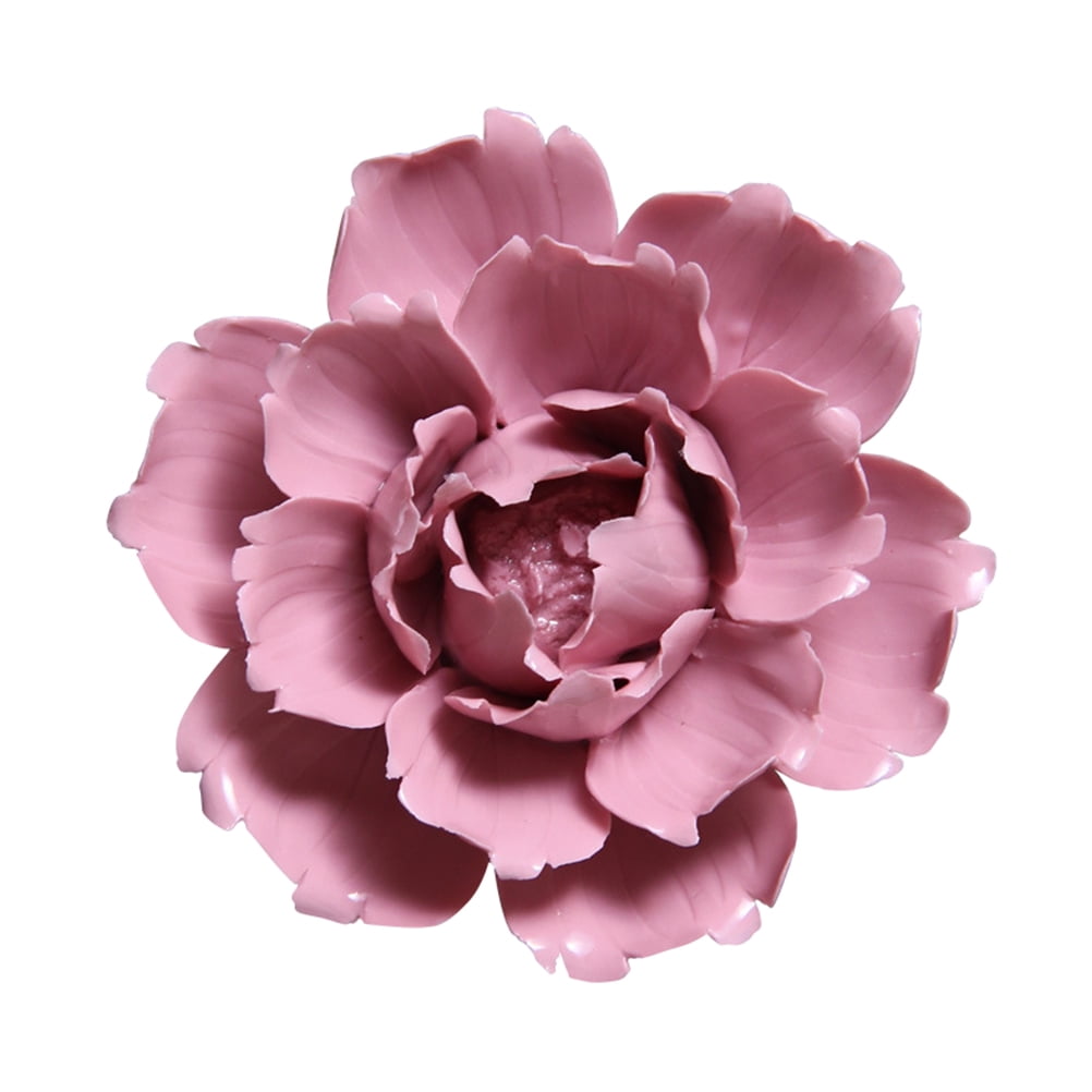 OUNONA Ceramic 3D Flower Wall Hanging Decor for Living Room Home Office ...