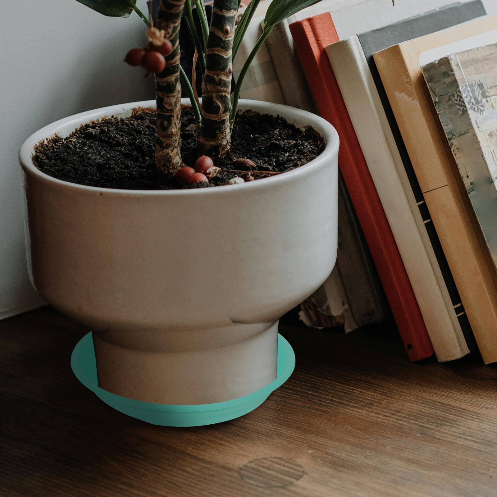 OUNONA Pink Plant Saucer 10pcs Round Plant Pot Saucers Plastic Plant ...