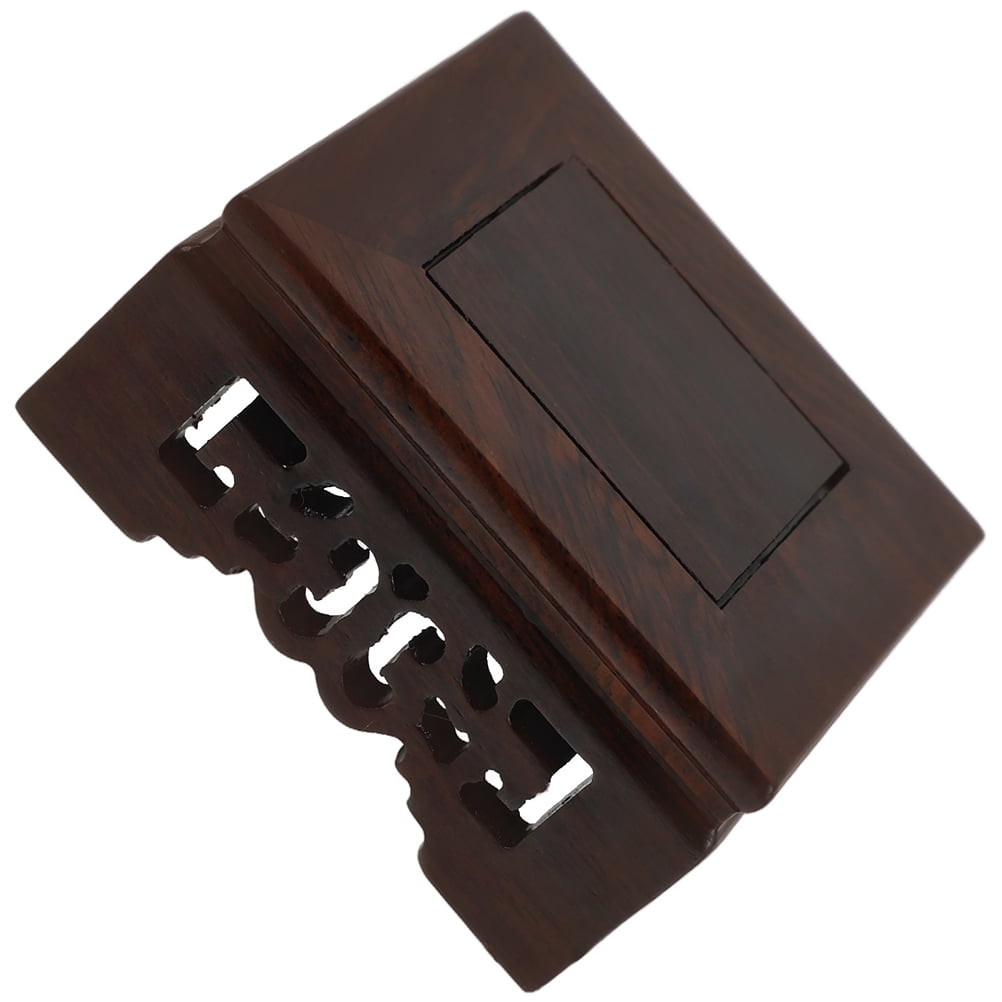 OUNONA Plant Stand Planter Wooden Base Vase Stand Square Display Riser ...