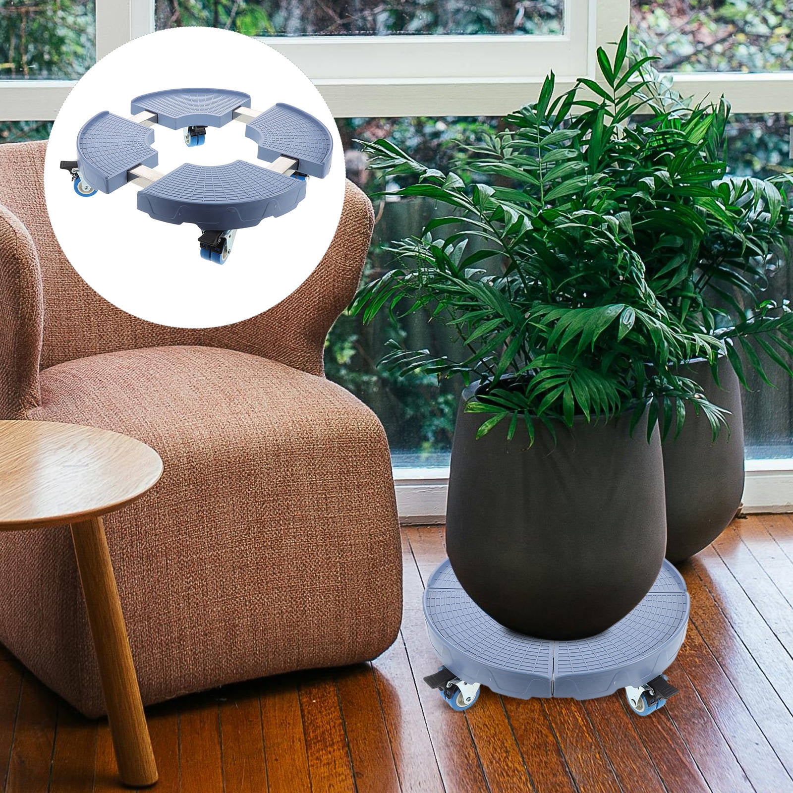 OUNONA Plant Stand with Wheels Adjustable Plant Stand with Wheels Large ...