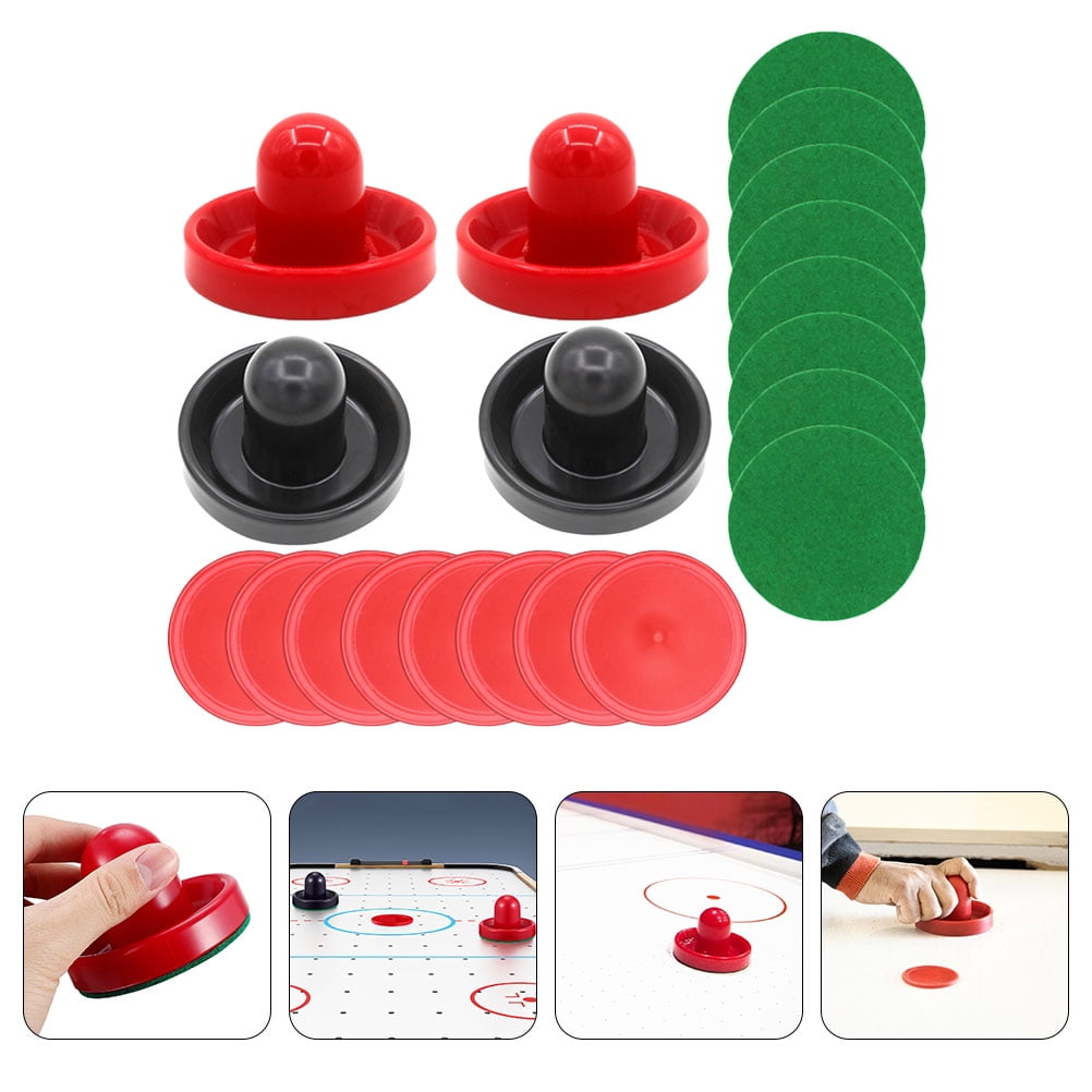 OUNONA Plastic Air Hockey Pucks and Pushers for Kids Assorted Color ...