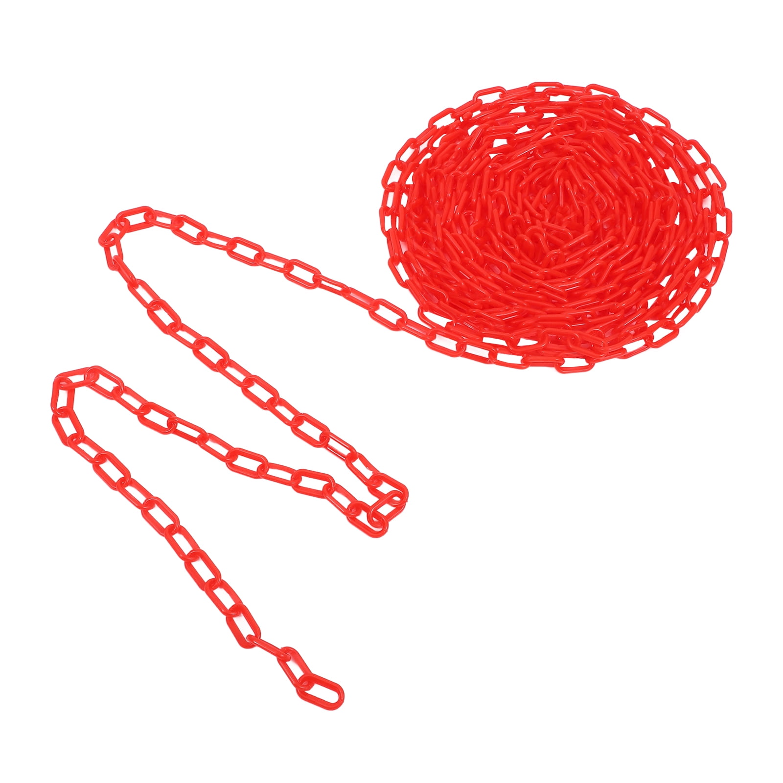 OUNONA Plastic Barrier Chain Red Plastic Chain Links Weatherproof ...