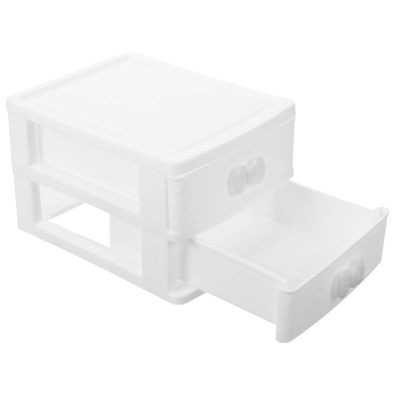 OUNONA Plastic Desk Organizer Desktop Storage Drawers Collapsible Cubby ...