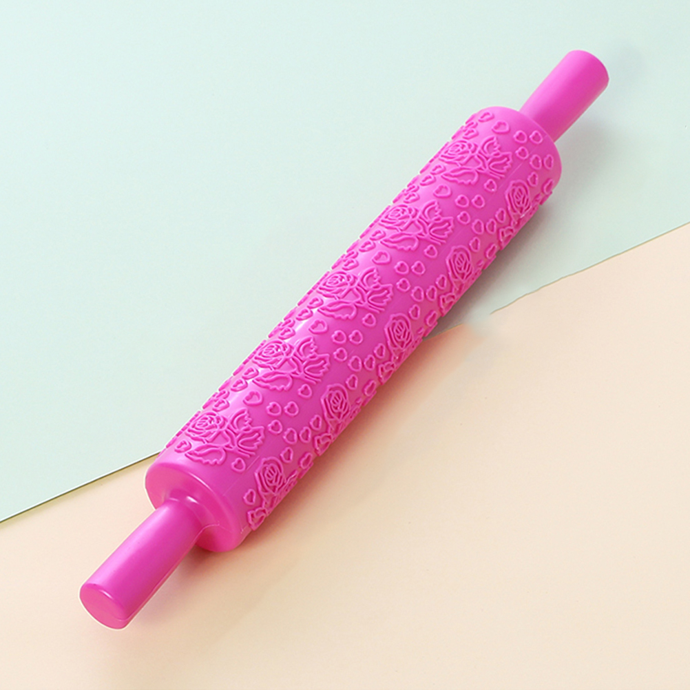 OUNONA 3Pcs Plastic Biscuit Embossed Rolling Stick Set Lightweight for ...