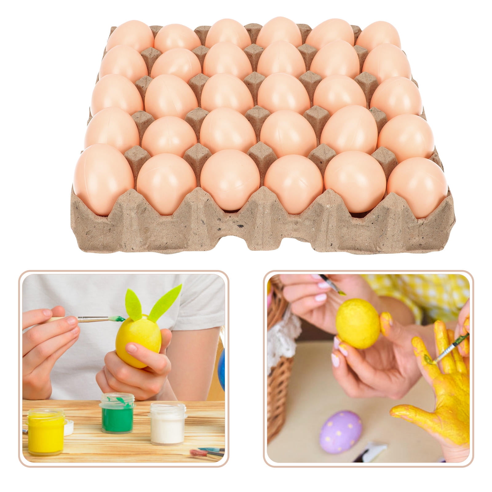 OUNONA Graffiti Egg Toy for Kids to Paint and Decorate Made of Safe Plastic Perfect for Festival ...