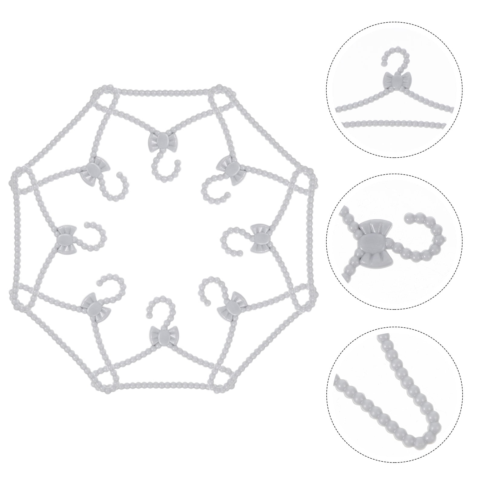 OUNONA Plastic Miniature Hangers for Dolls Clothes Display and ...