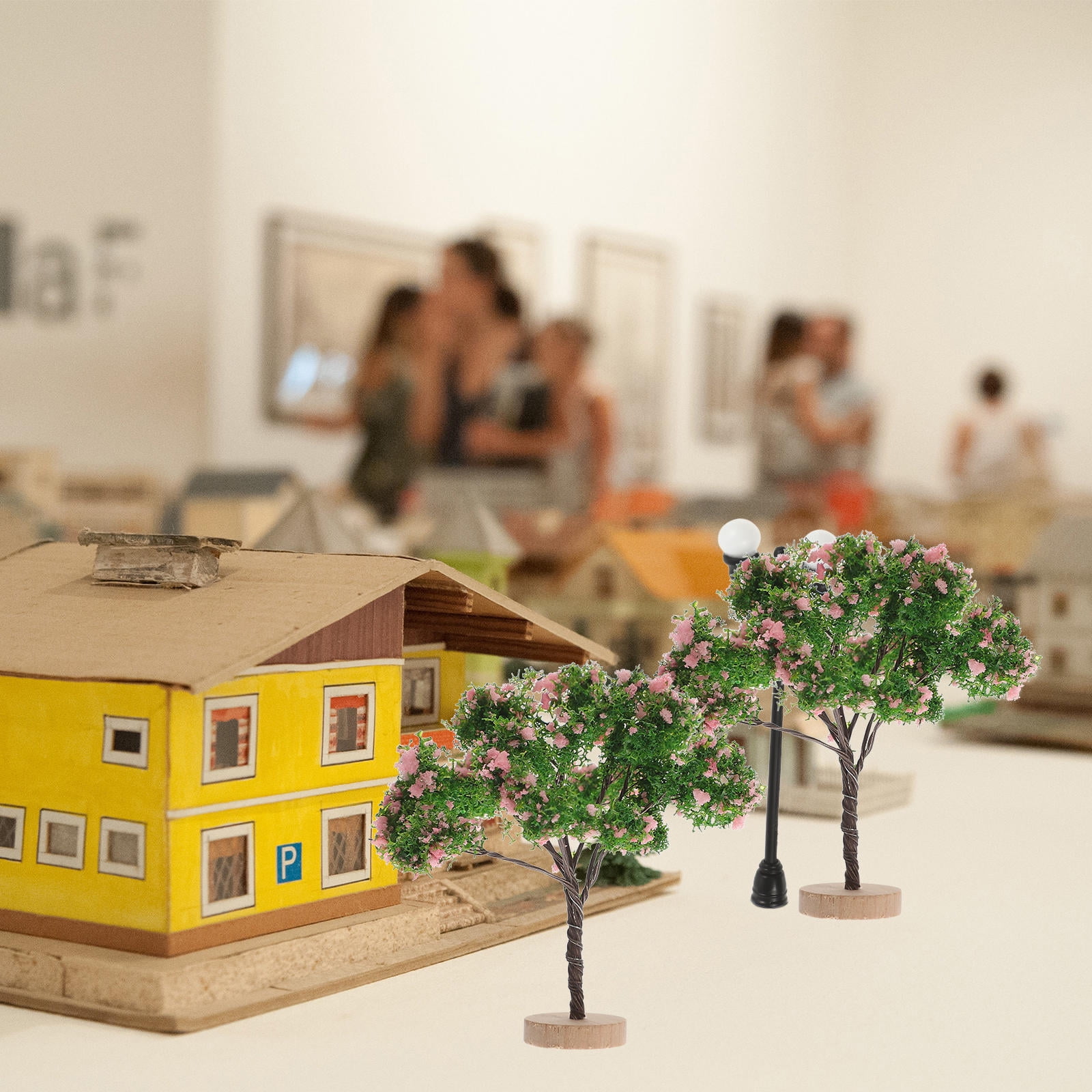 OUNONA Plastic Miniature Trees for Playing with Assorted Colors and ...