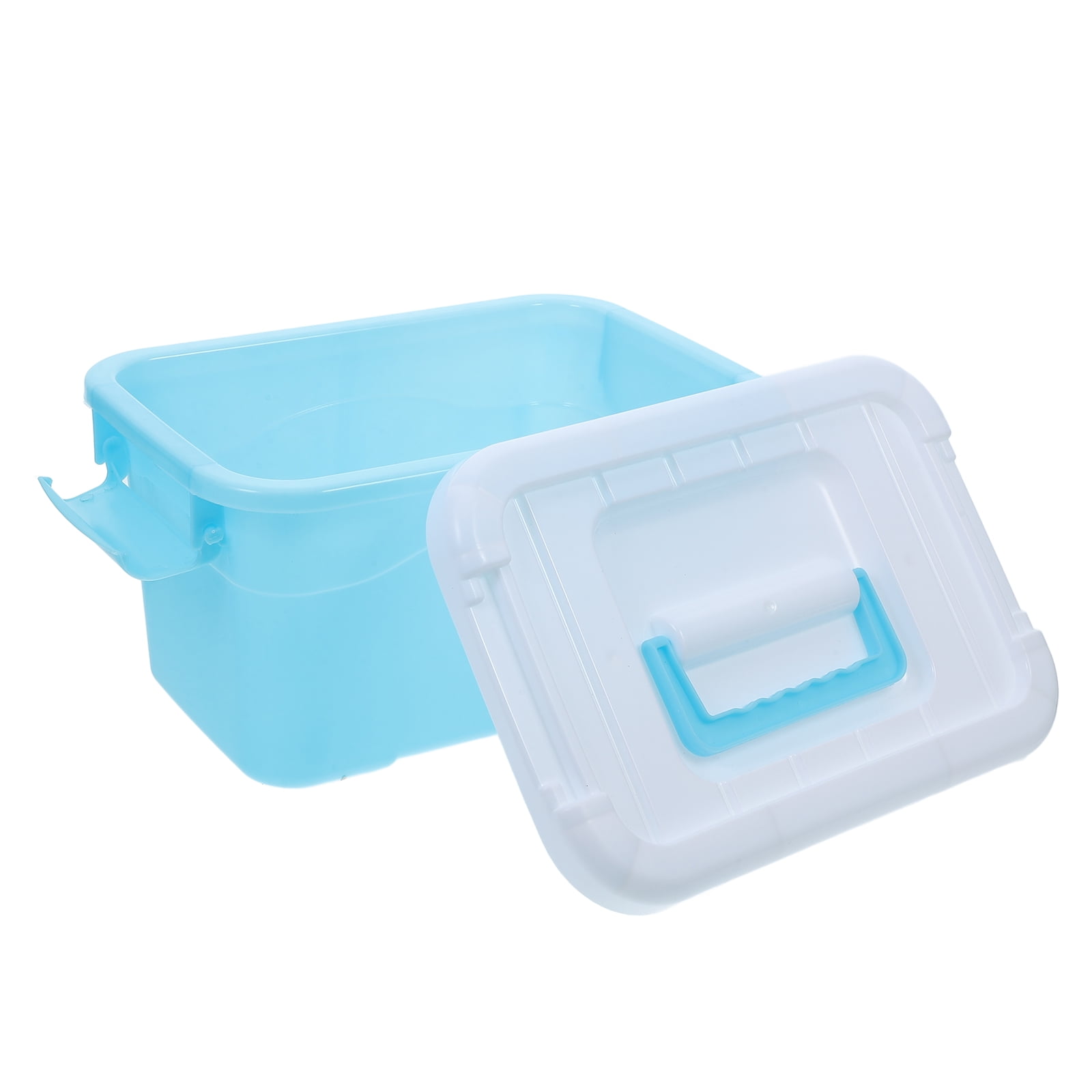 OUNONA Plastic Storage Box With Lid And Handle Kids Toy Box Small ...