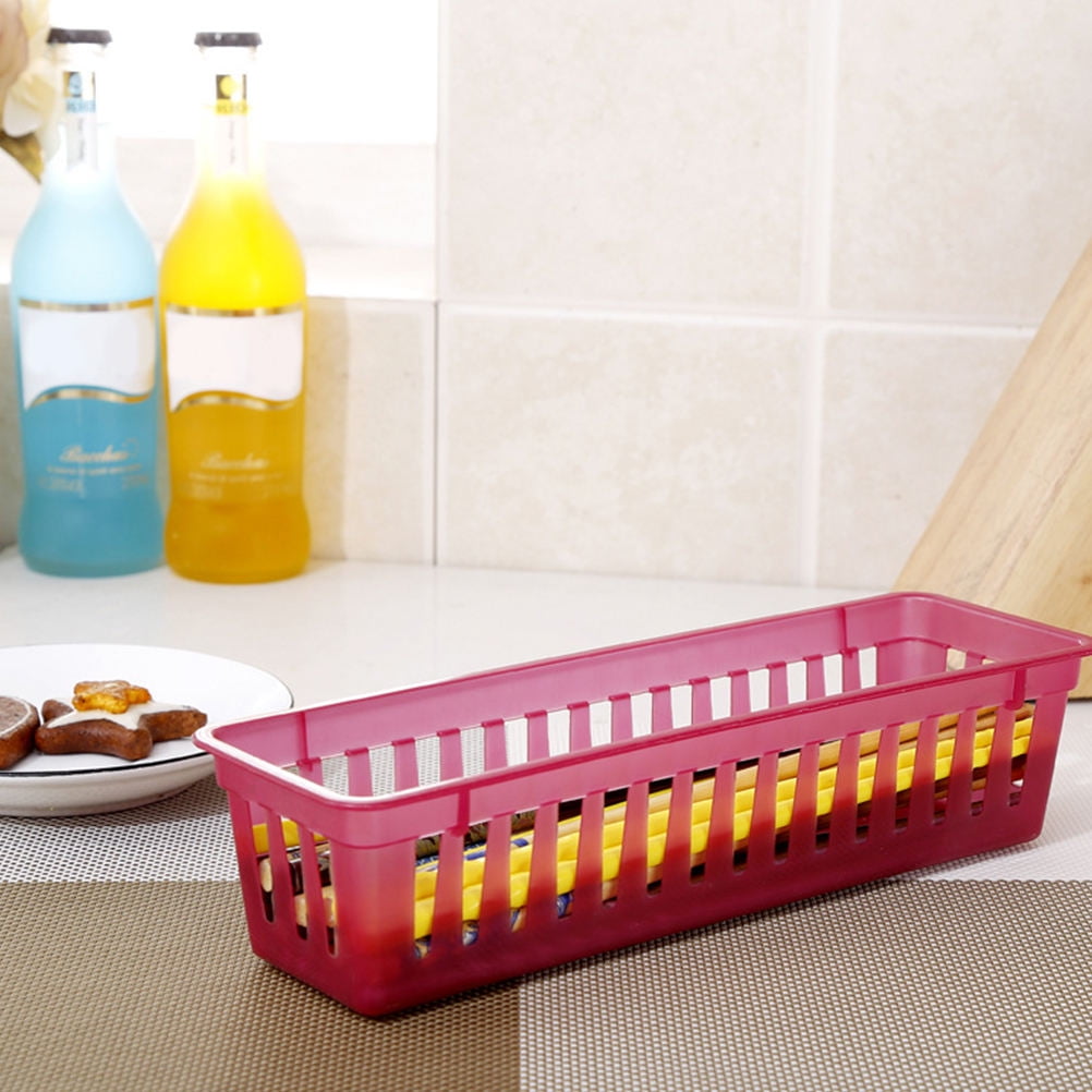 OUNONA Plastic Storage Trays with Foldable Design for Kitchen Use ...