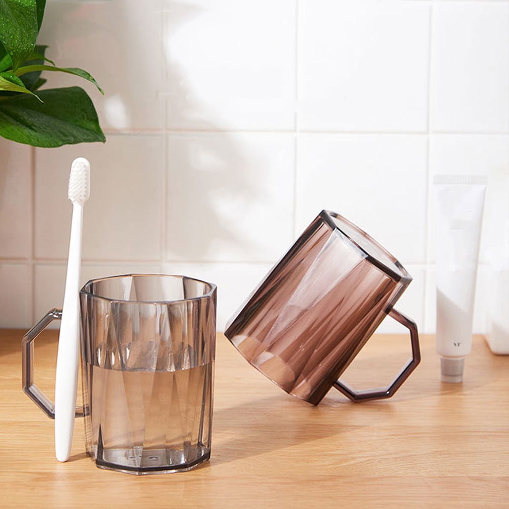 OUNONA Plastic Toothbrush Cup for Cleaning with Assorted Colors and ...