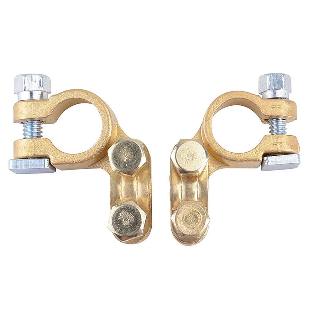 OUNONA Pole Clamp Adapter Battery Terminal Connectors Cleaner Golden ...