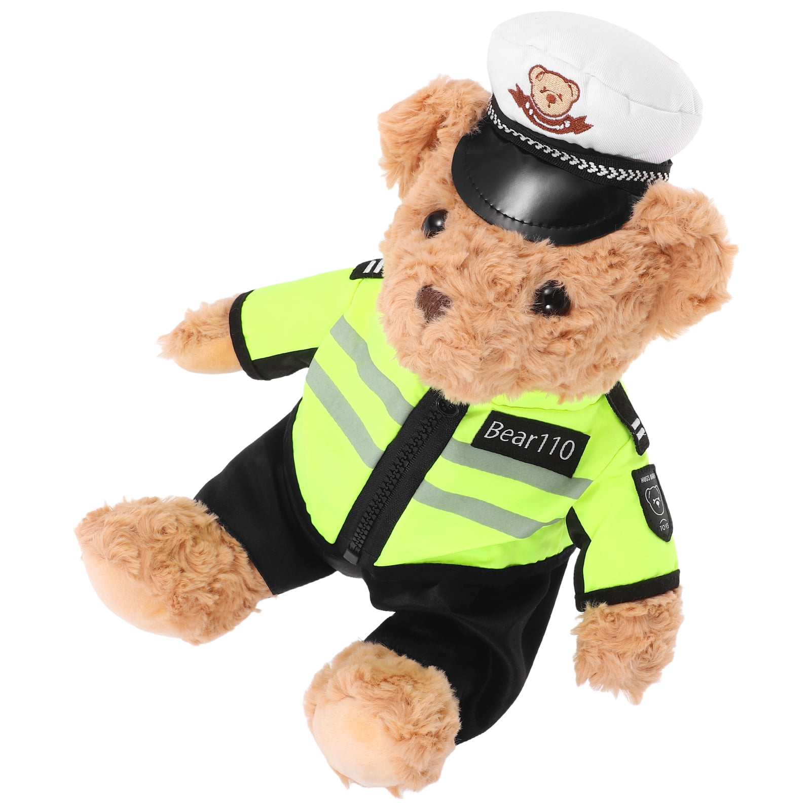 OUNONA Police Stuffed Animal Realistic Bear Stuffed Animal Police Plush ...