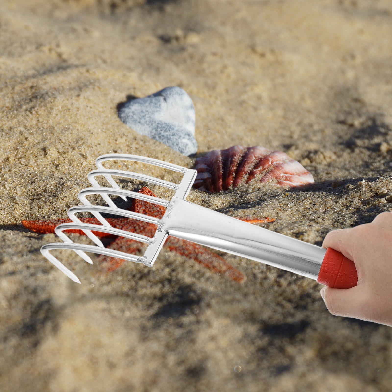 OUNONA Portable Clam Rake With Ergonomic Handle Shell Digger Digging ...