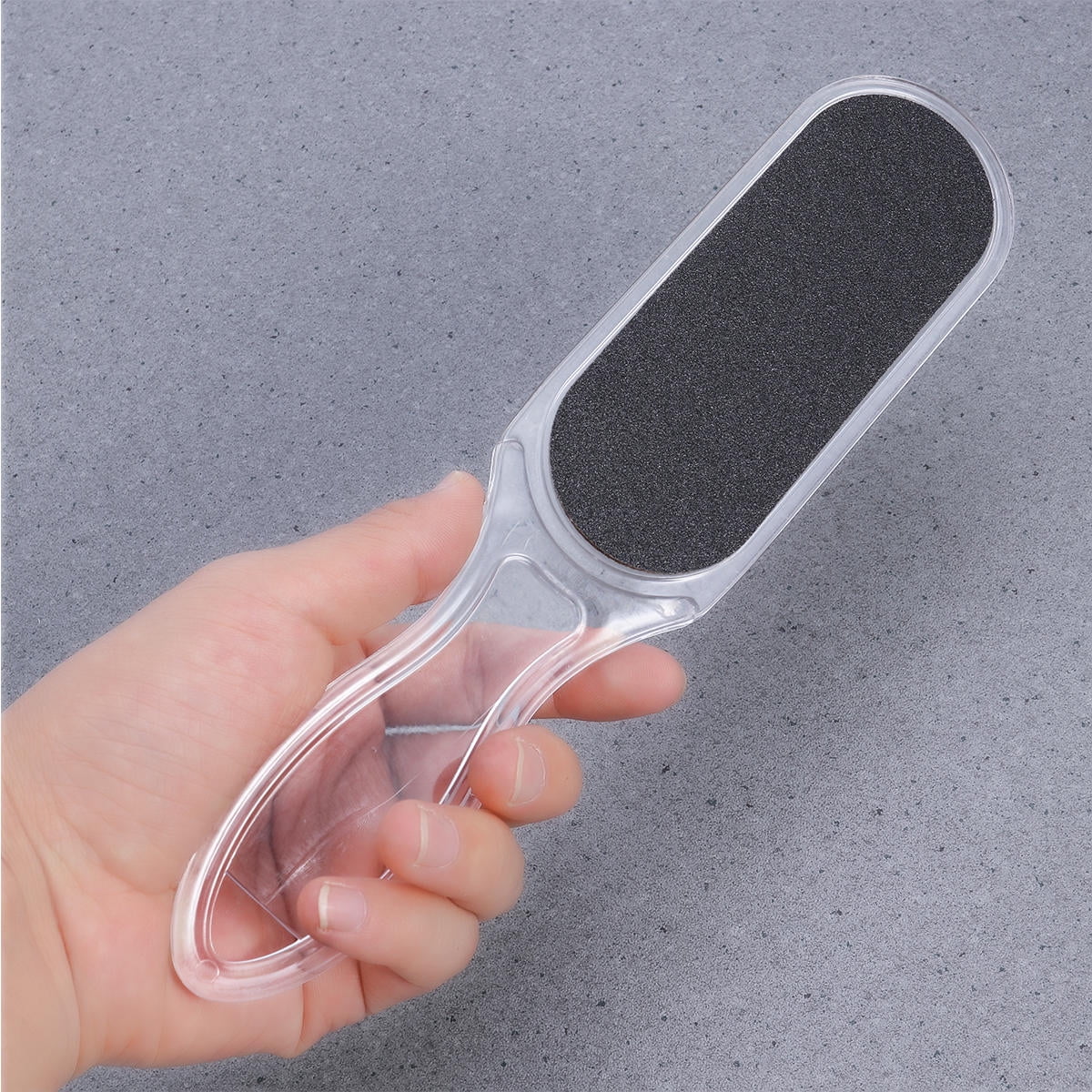 OUNONA Portable Clear Plastic Handgrip Double-sided Callus Remover Foot ...