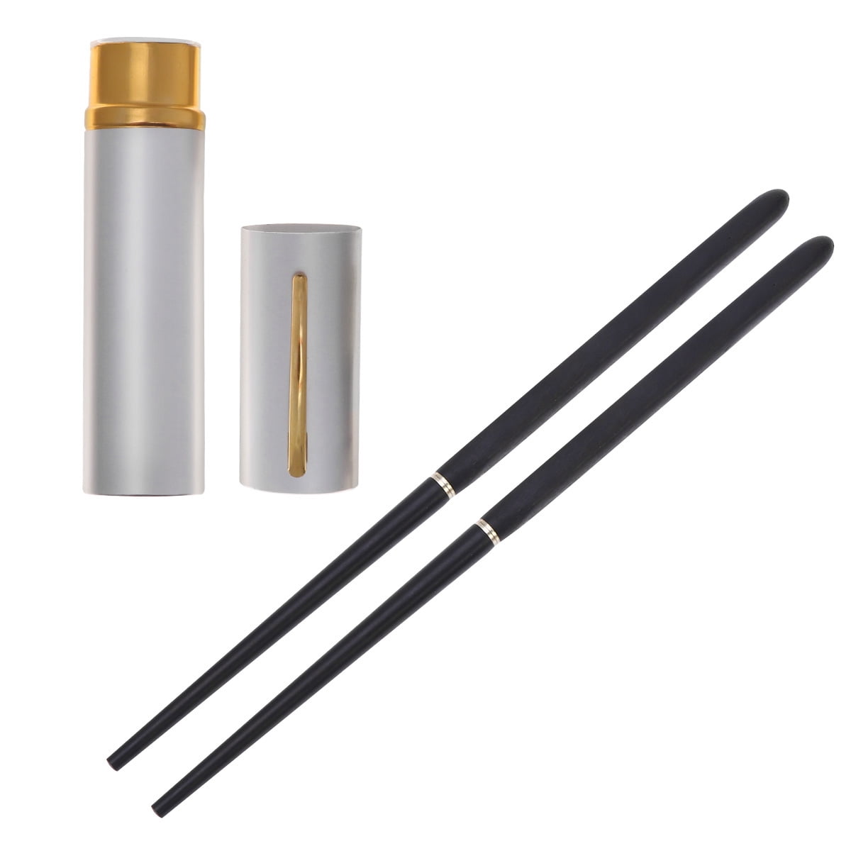 OUNONA Portable Collapsible Ebony Chopsticks Foldable Wooden Travel ...