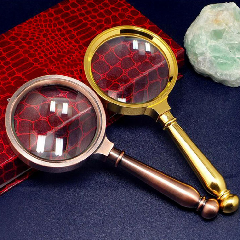 OUNONA Portable Handheld Magnifier Retro Glass Easy to Hold - Walmart.com