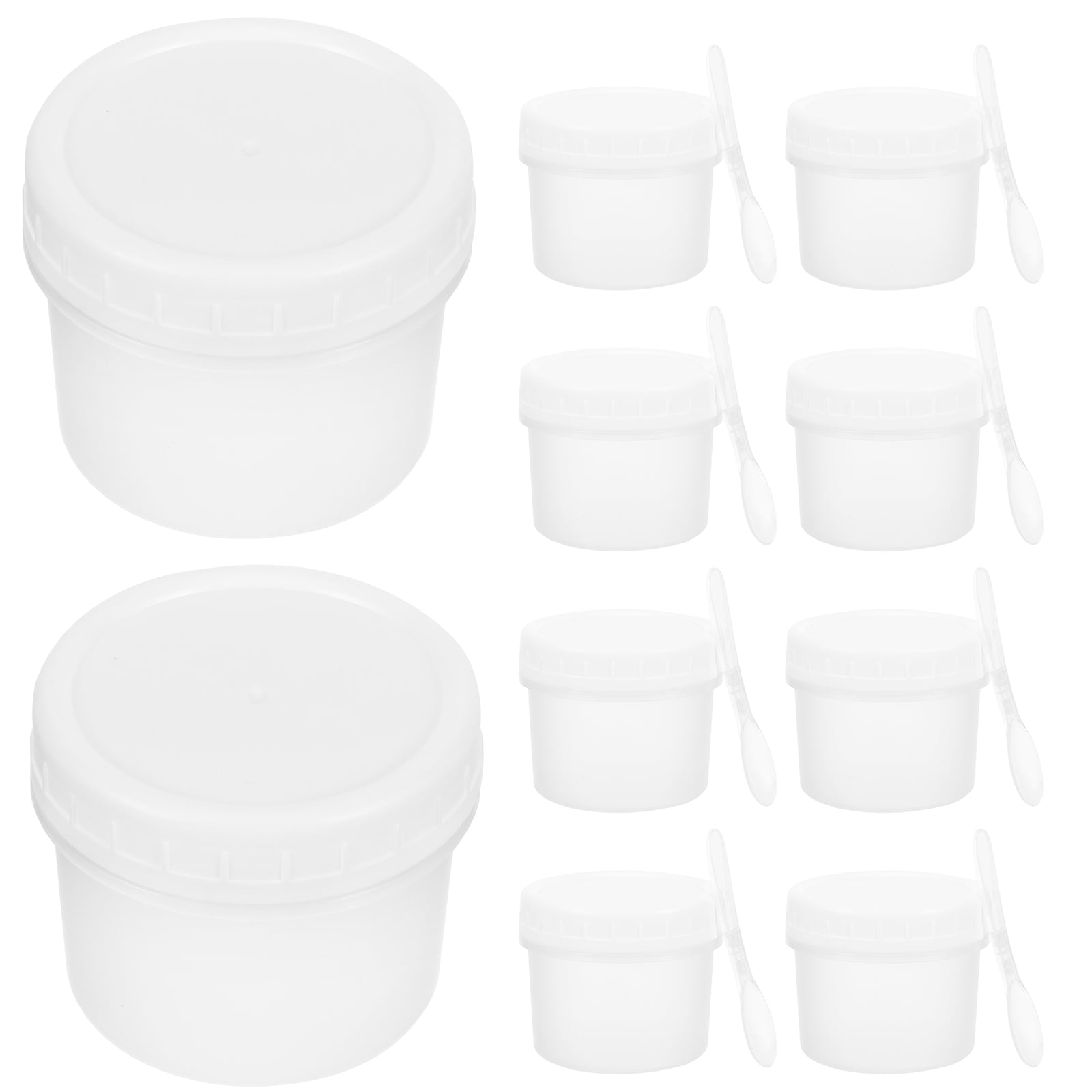 OUNONA Portable Ice Cream Storage Tub with Airtight Lid Plastic ...