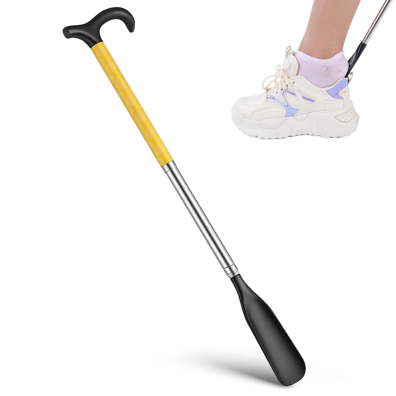 WEAVILUX Shoe Wearing Stick Yellow Stainless Steel For Seniors 1Pcs 13 ...
