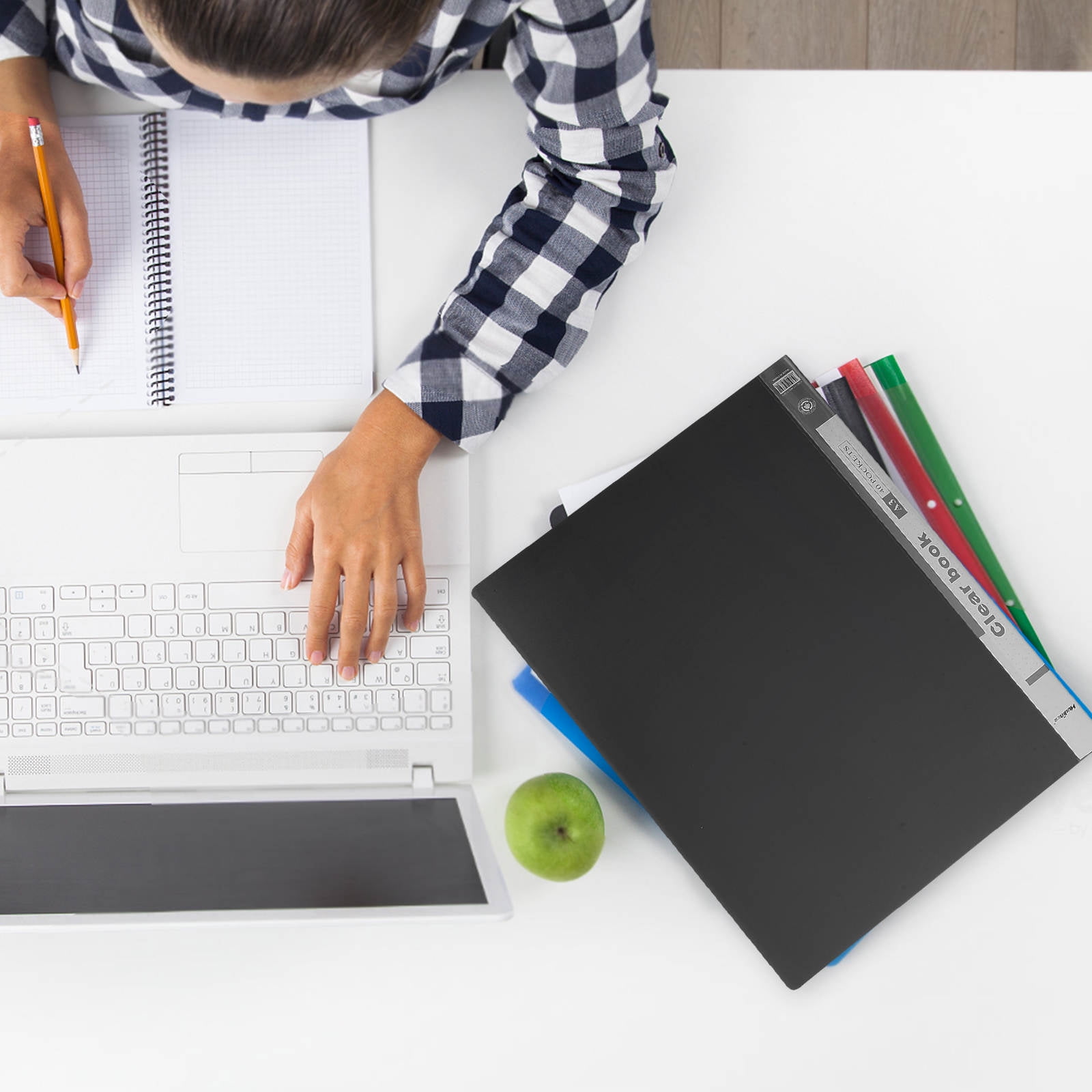 OUNONA Portfolio Pocket Folder Presentation Book With Plastic Sleeves ...