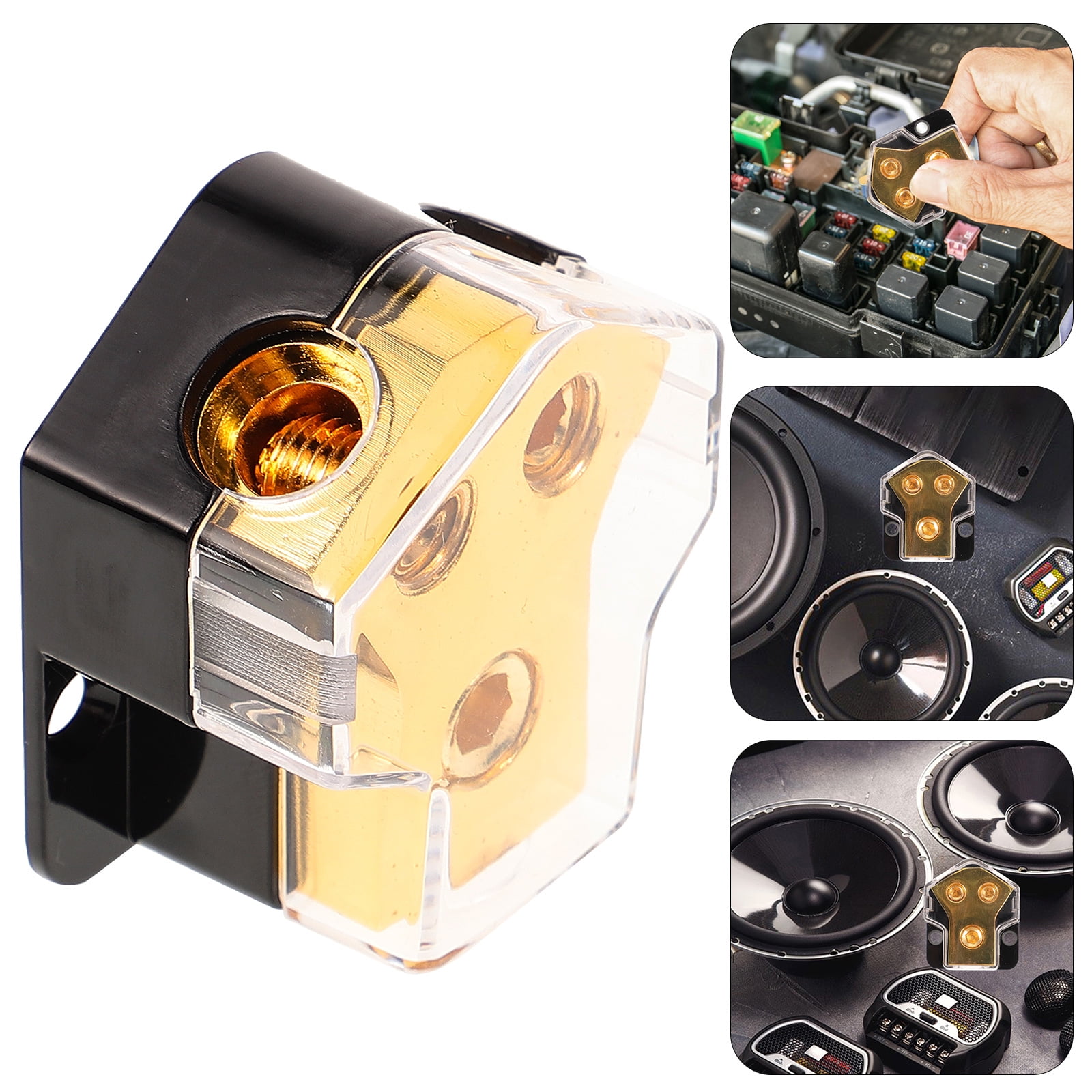 OUNONA Power Distribution Block Car Amplifier Audio Splitter 1 In 2 Distribution Block - Walmart.com