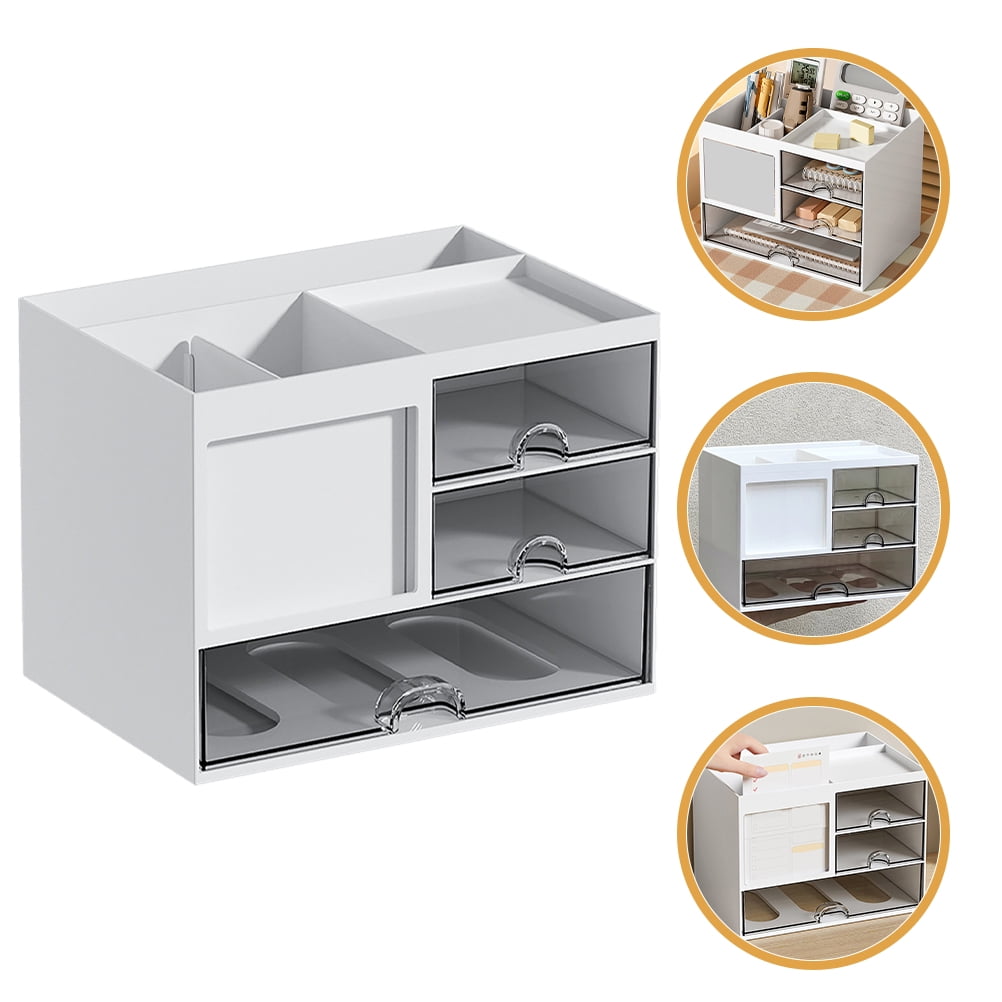 OUNONA Practical Organizer Desk Drawer Storage Bins with Drawers Small ...