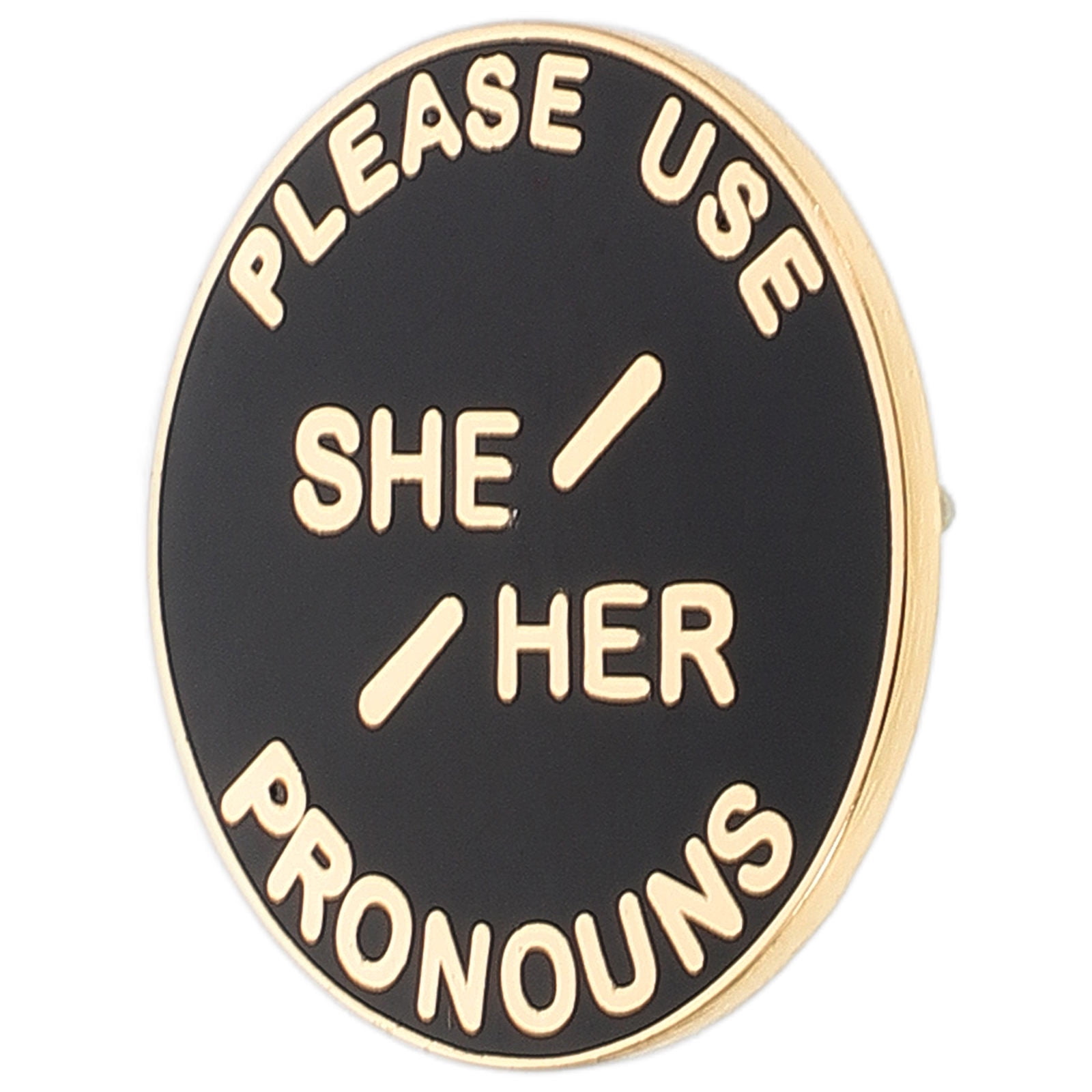 OUNONA Pronoun Badge Pin Back Brooch Decoration For Daily Use She/Her ...