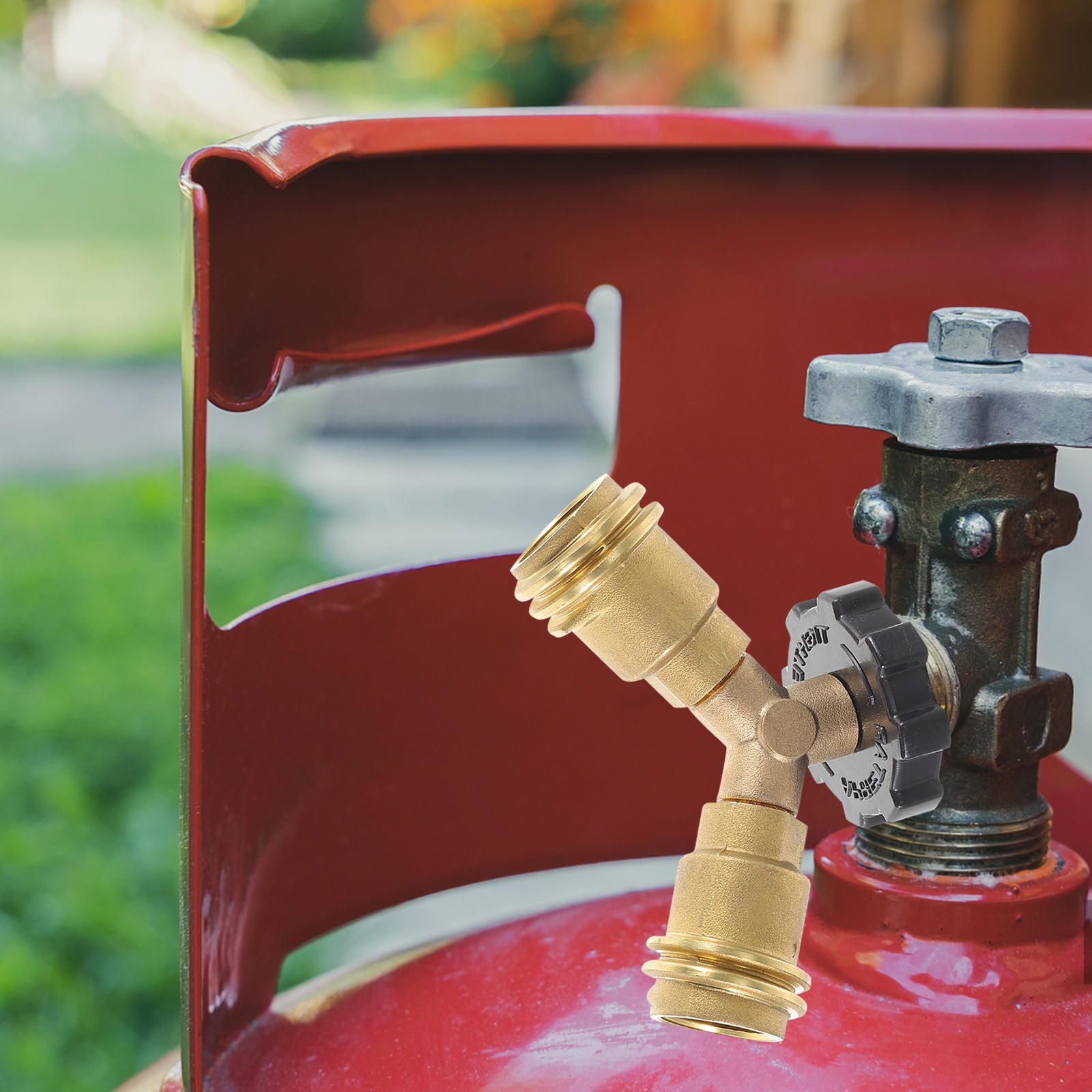 OUNONA Propane Tank splitter Y Adapter for Grill and Camping with Brass ...