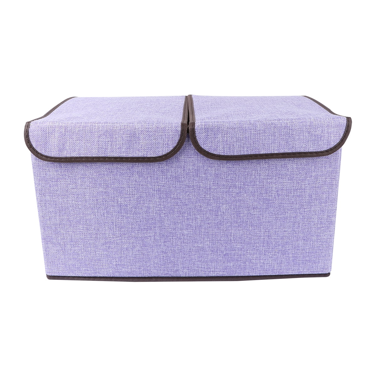 OUNONA Purple Storage Box with Handles Made of Cotton Ideal for Clothes ...