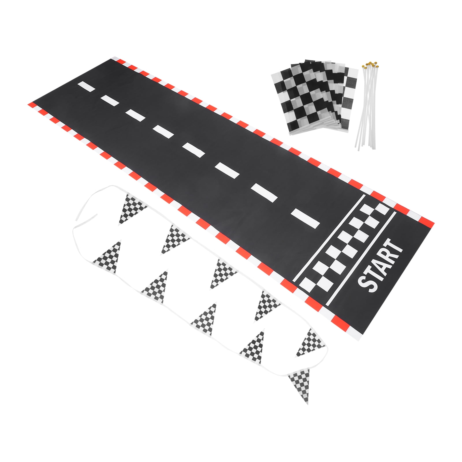 OUNONA Race Car Birthday Banner Themed Party Decorations Racing Track ...
