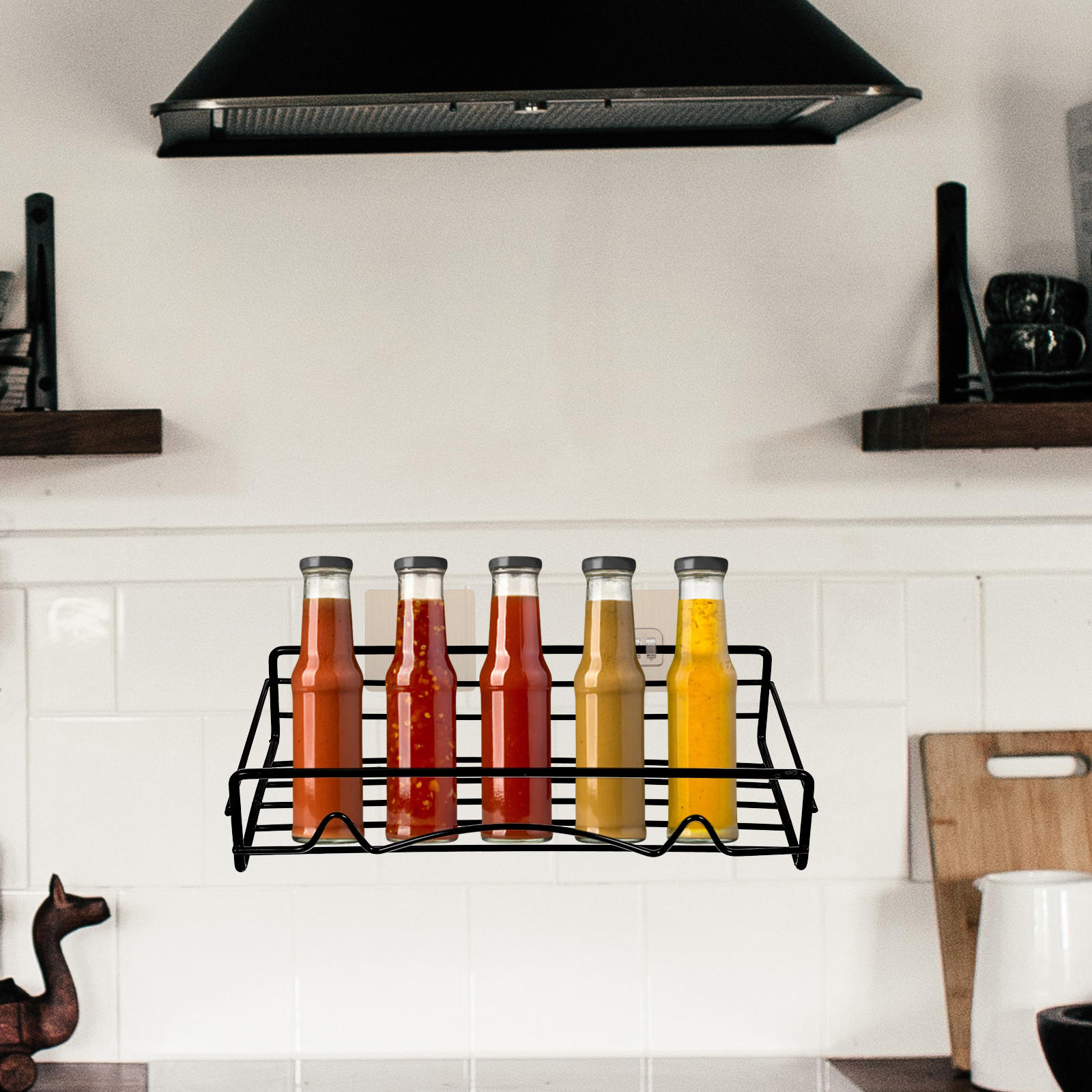 OUNONA Rack Kitchen Wall Shelf Wide Range of Uses Storage Exquisite ...