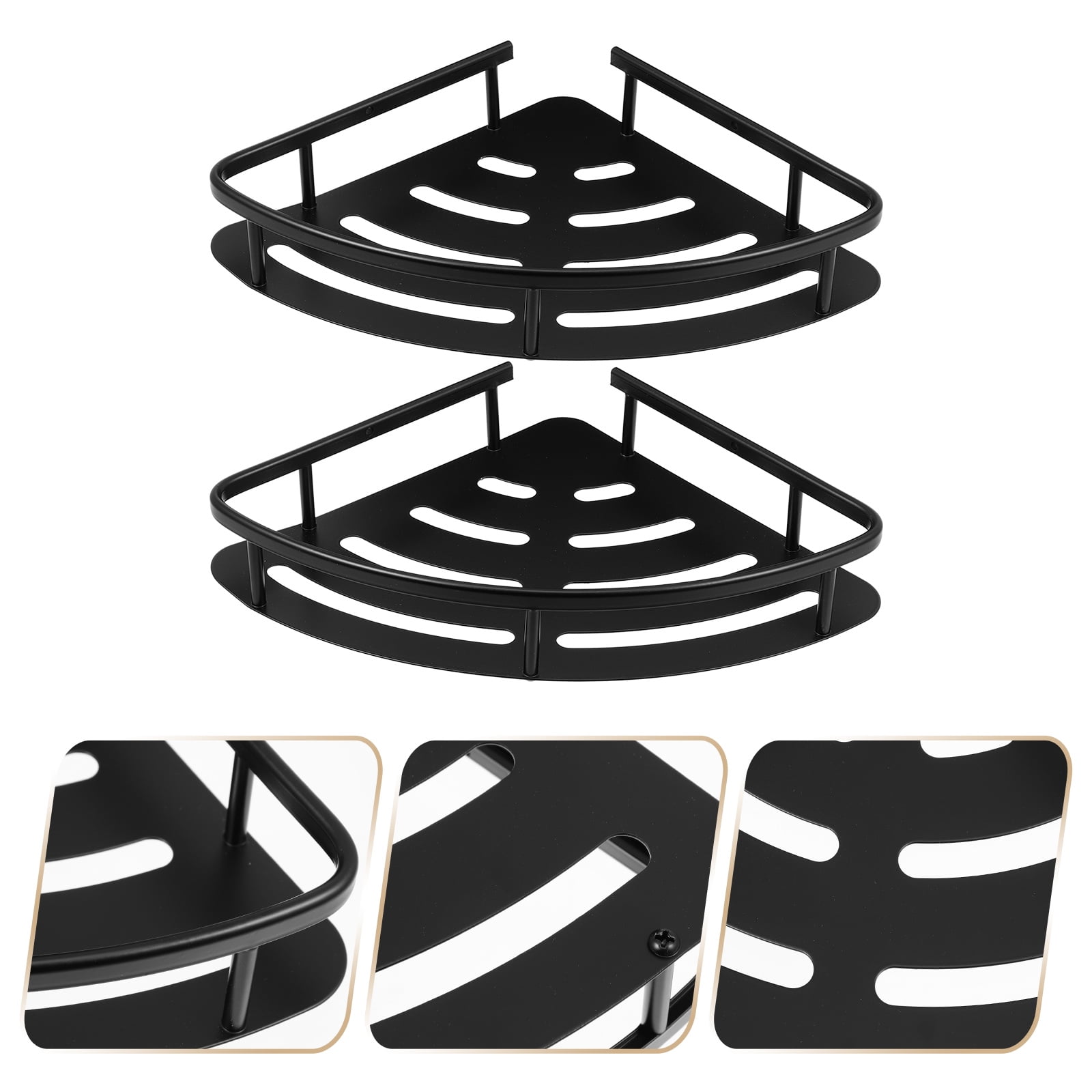 OUNONA Rack Toiletry No Punching Bathroom Shelf Triangle Storage Stand ...